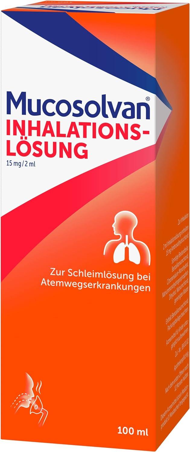 MUCOSOLVAN Inhalation Solution 100 ml - Ambroxol for Nebulizer | Mucus ...