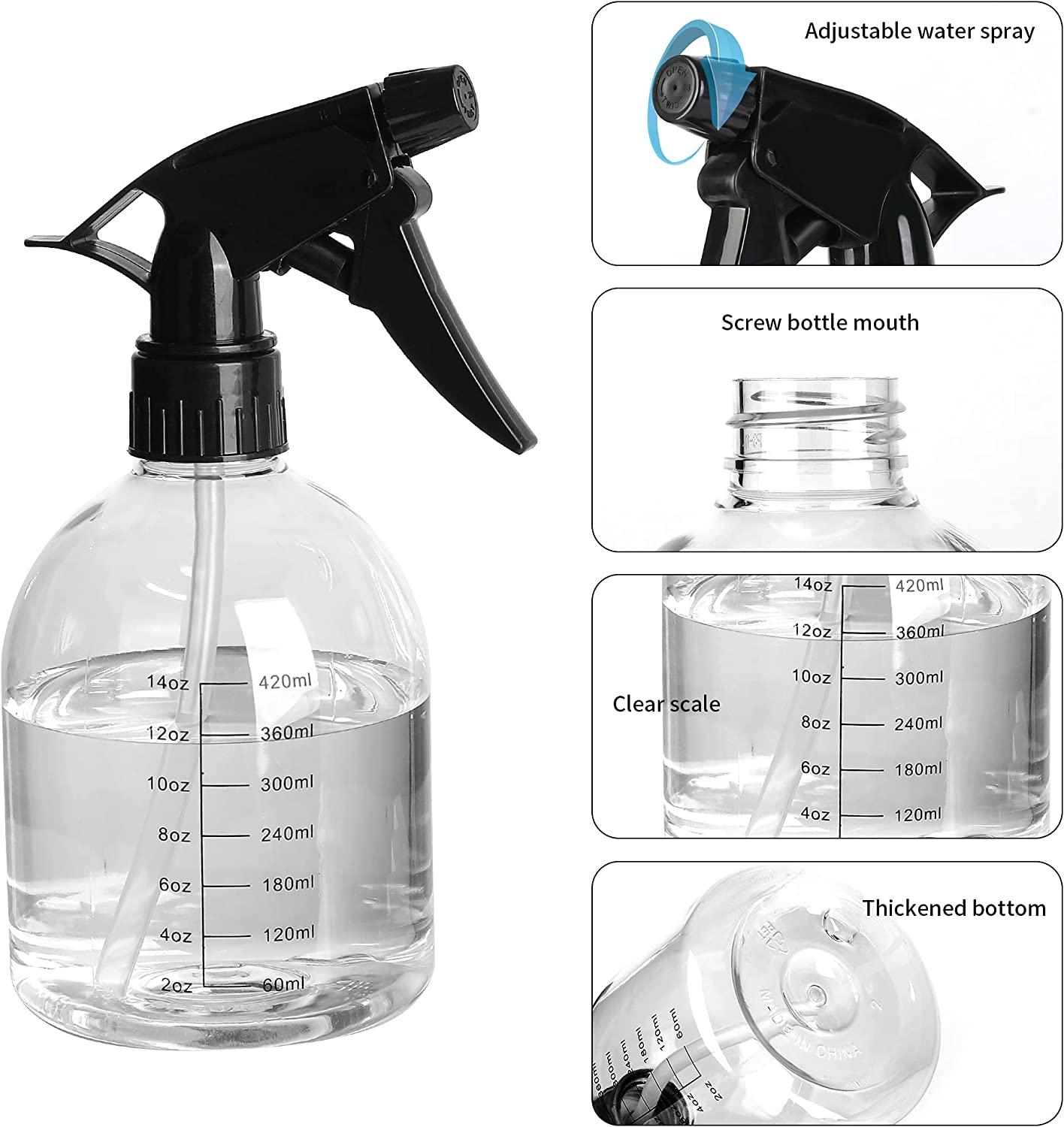 6-Pack 17 oz Empty Plastic Spray Bottles | Cleaning Solutions for Hair ...