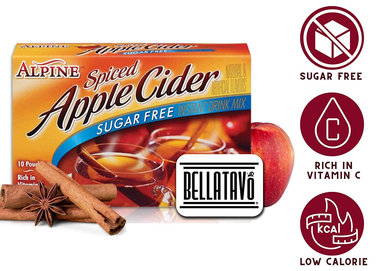 Alpine Spiced Apple Cider Sugar Free Mix Bundle with BELLATAVO Fridge ...