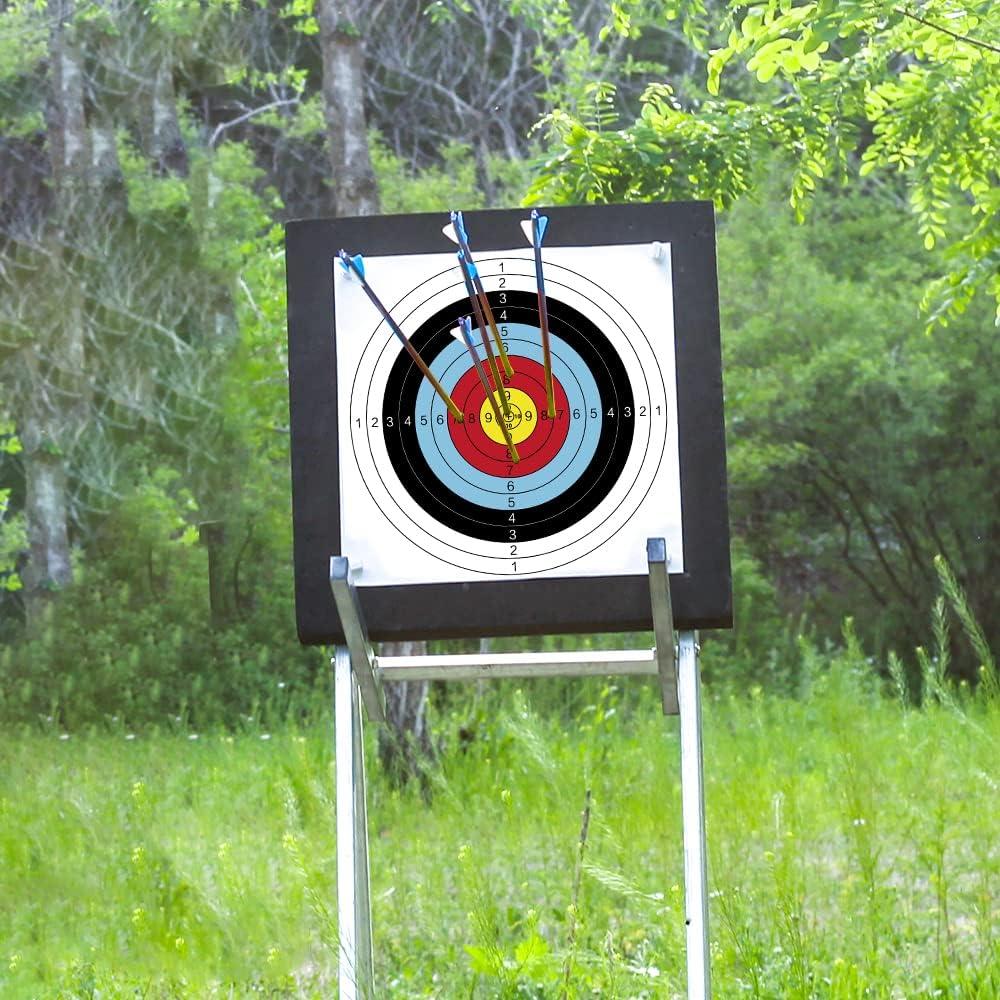 SOPOGER High Density EVA Foam Archery Target Set with 2 Paper Targets ...