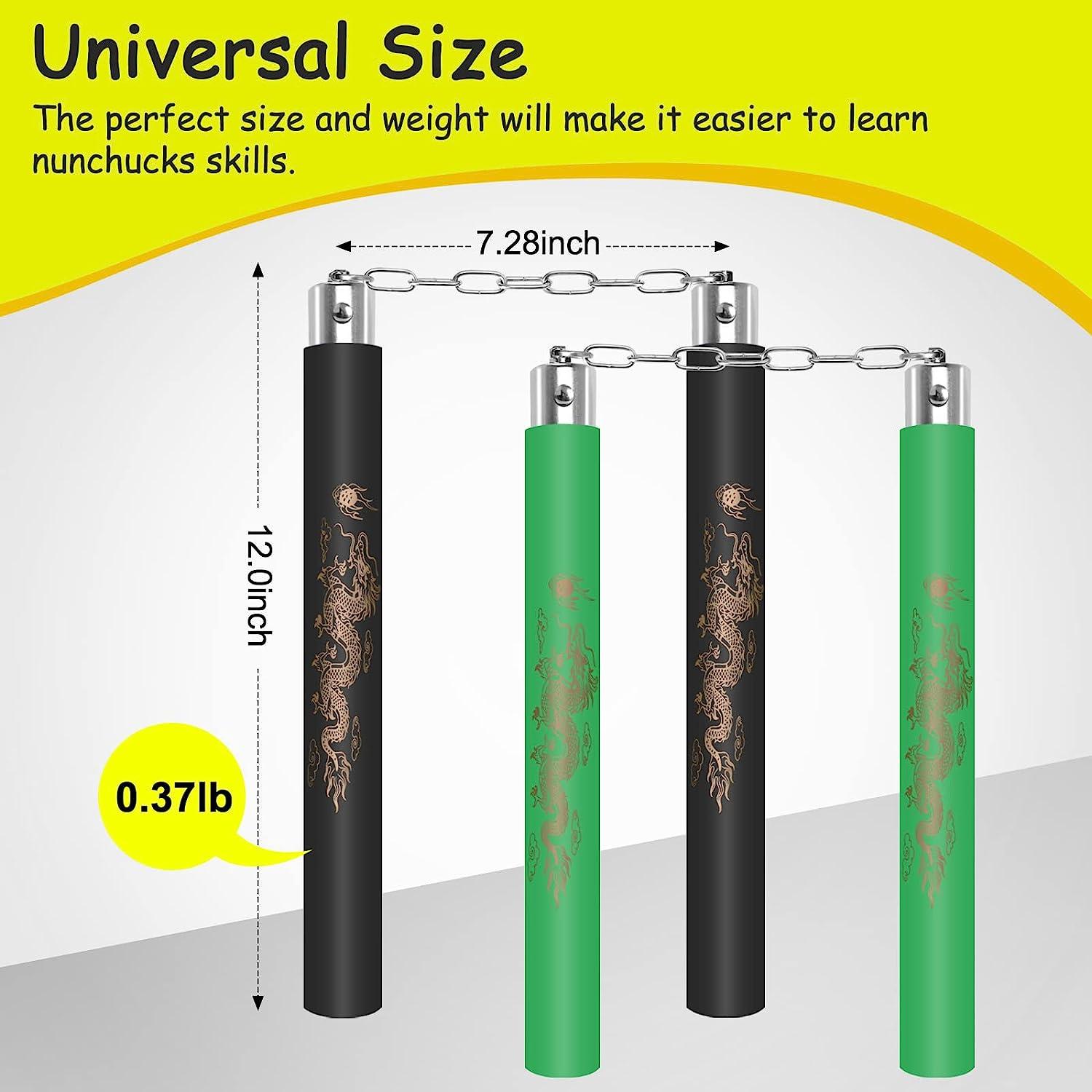 Safe Foam Rubber Training Nunchucks with Bearing Ball System - 2PCS Set ...