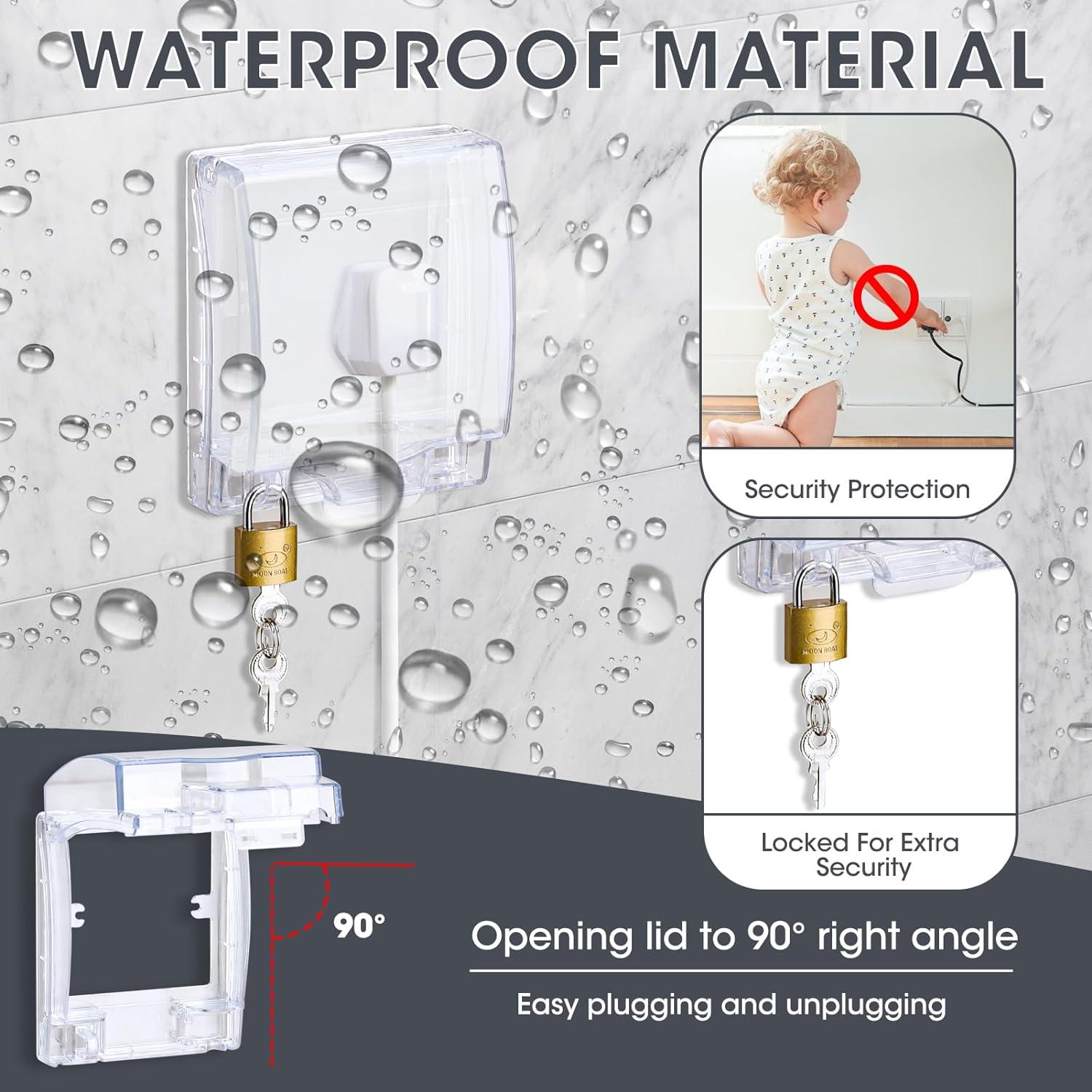 Socket Cover Box with Lock Lockable Baby Safety Plug Socket Childproof ...