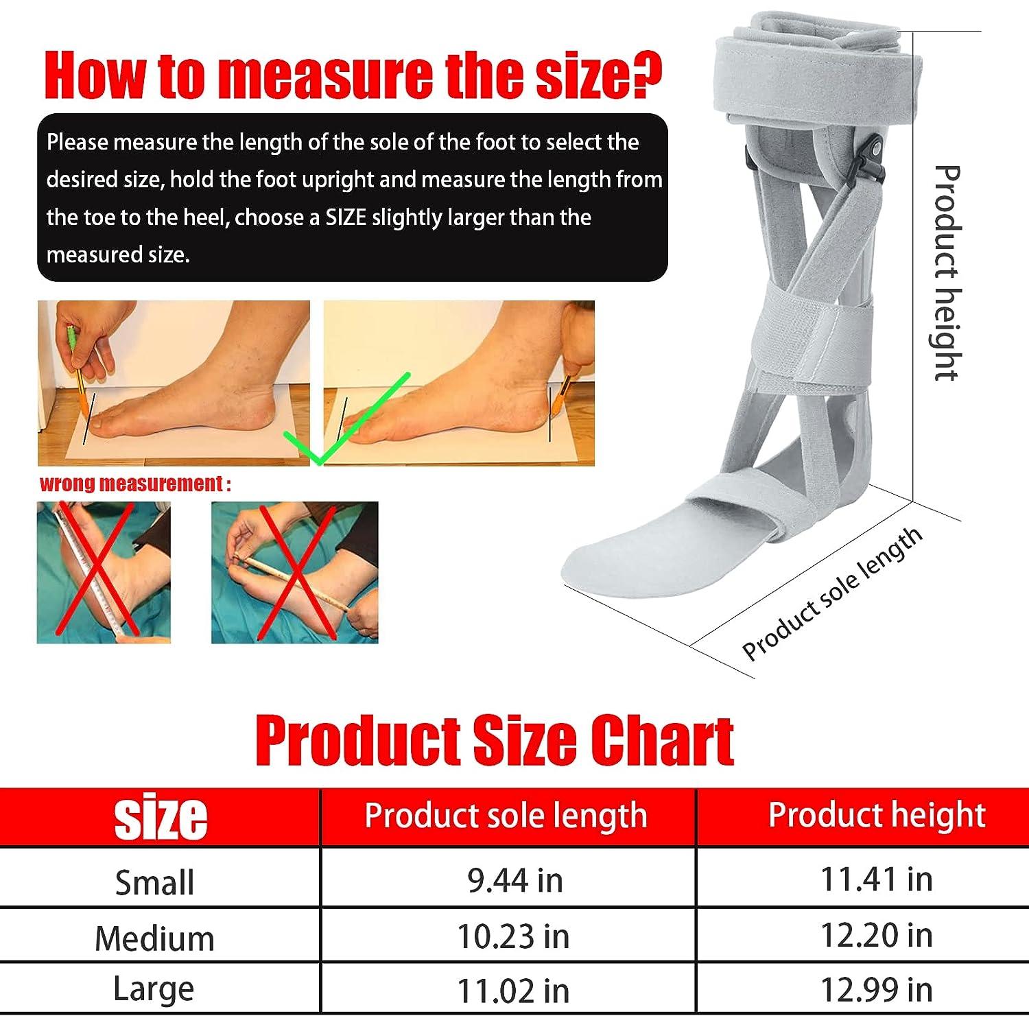 Shuyan Jiao Medical AFO Foot Drop Brace Splint - Medium-Left Size for ...