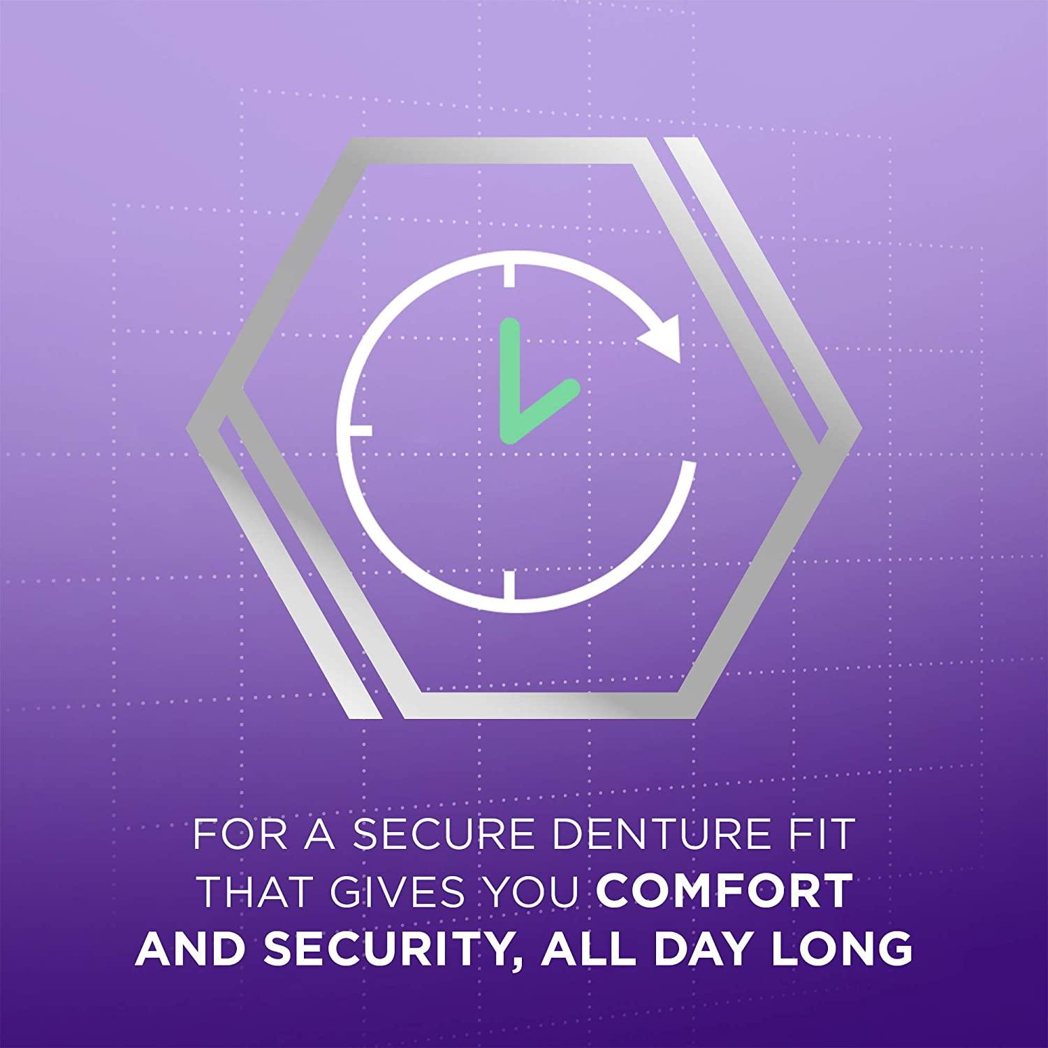 Super Poligrip Comfort Seal Denture and Partials Adhesive Strips, 40 ...