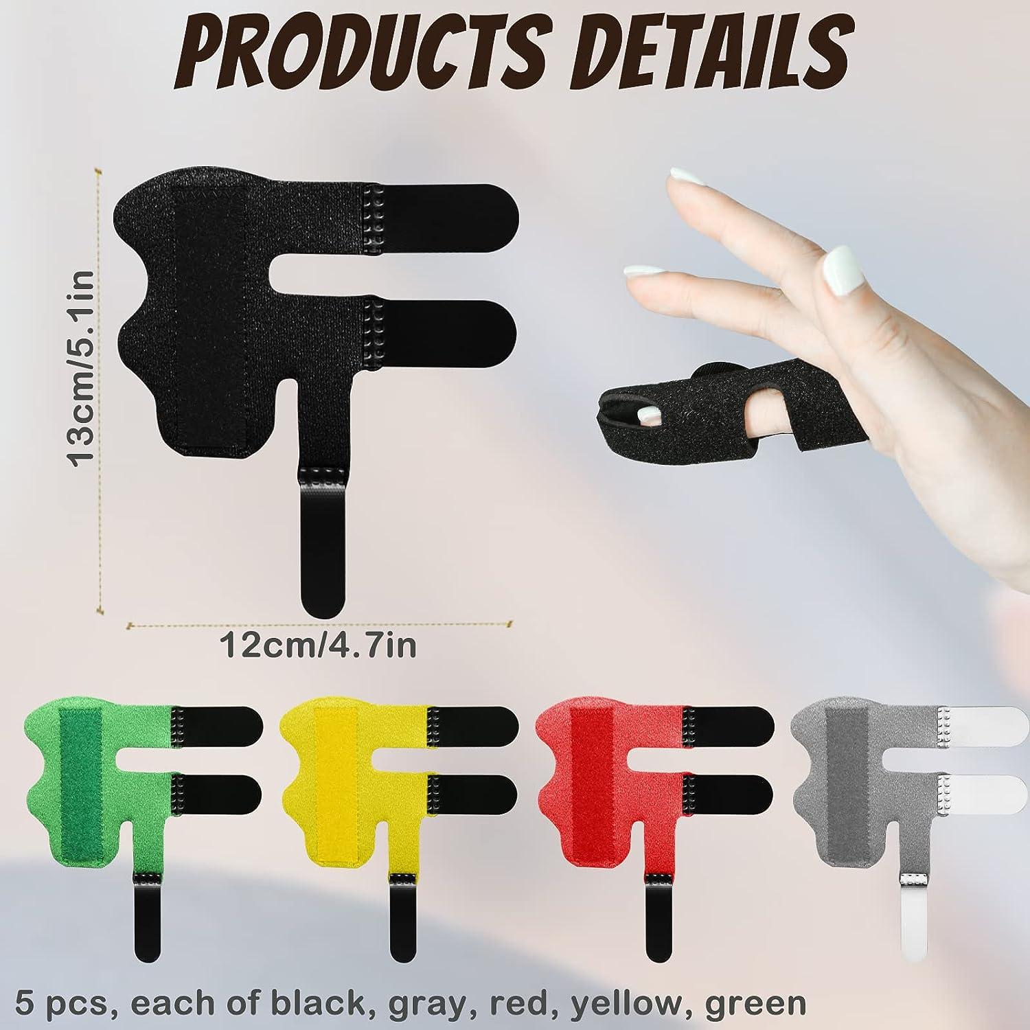 5Pcs Soft Fabric Trigger Finger Splint Set | Thumb & Finger Brace for ...
