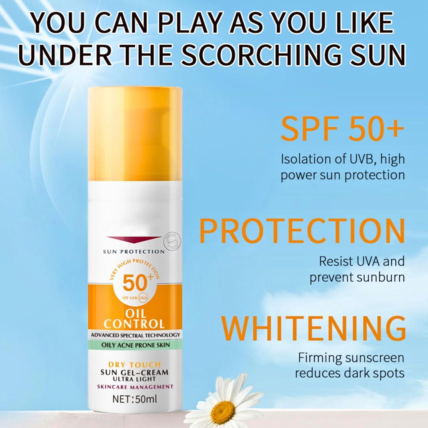 Sunscreen SPF 50+ Sun Cream SPF 50+ Oil Control Face Sun Cream SPF 50 ...