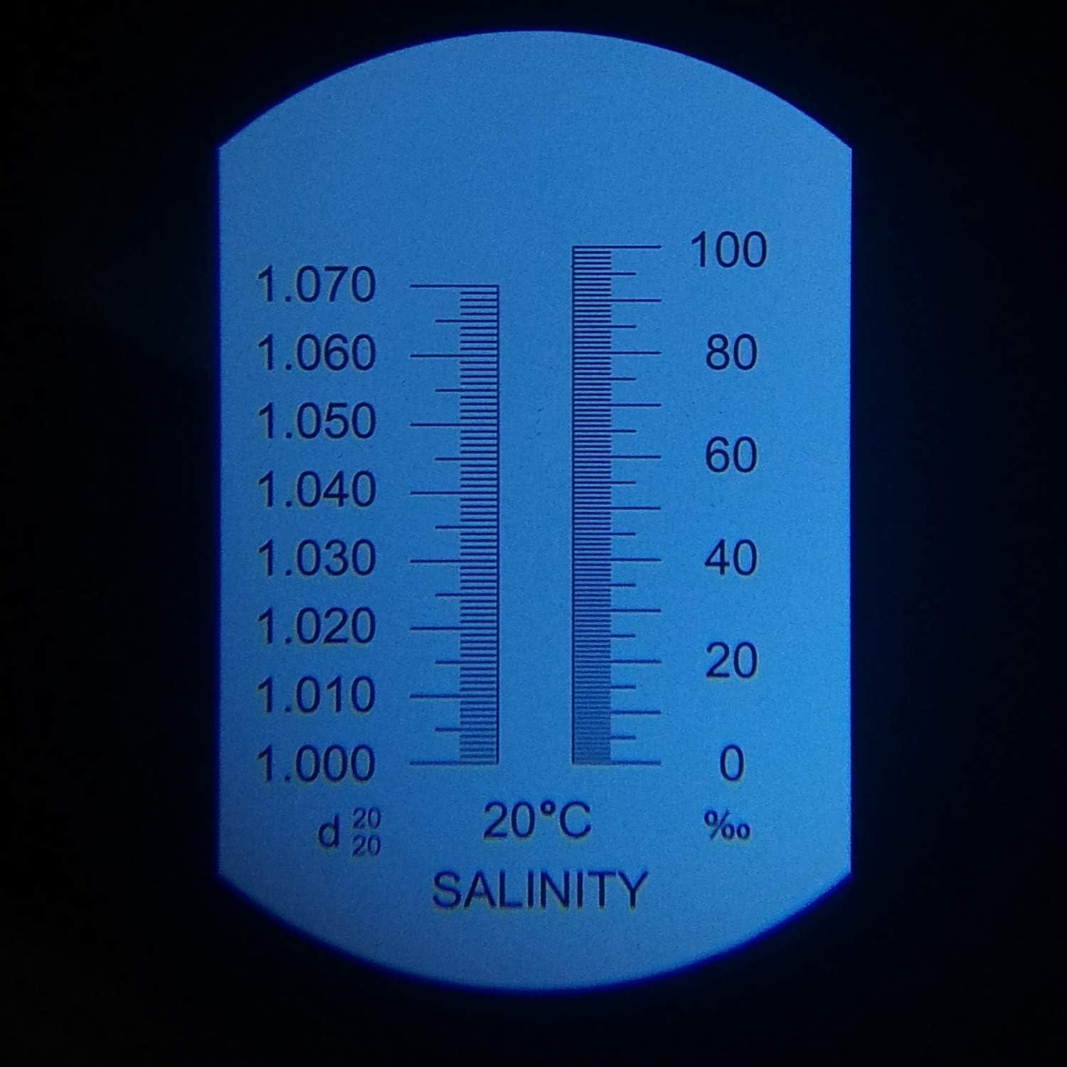 AMTAST Salinity Refractometer Automatic Temperature Compensation ...