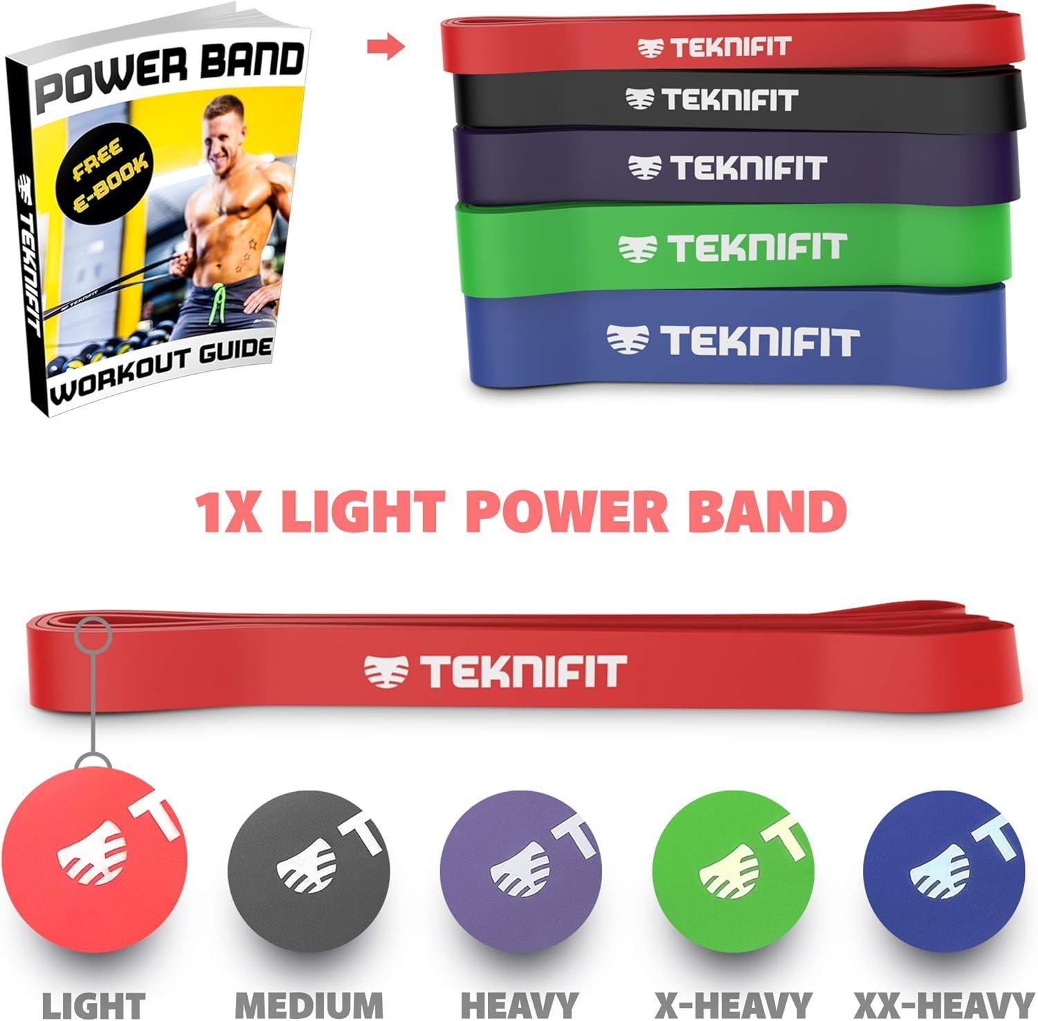 Teknifit Resistance Band - Red (Light) - Full Body Workout Solution ...