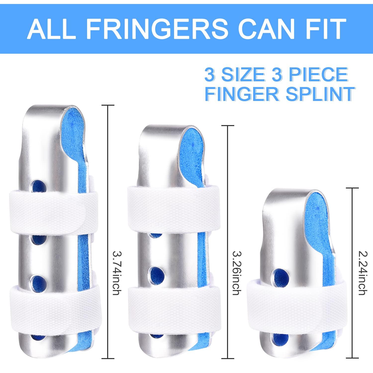 Sopito Finger Splint Set - 3PCS Finger Support Braces for Broken ...