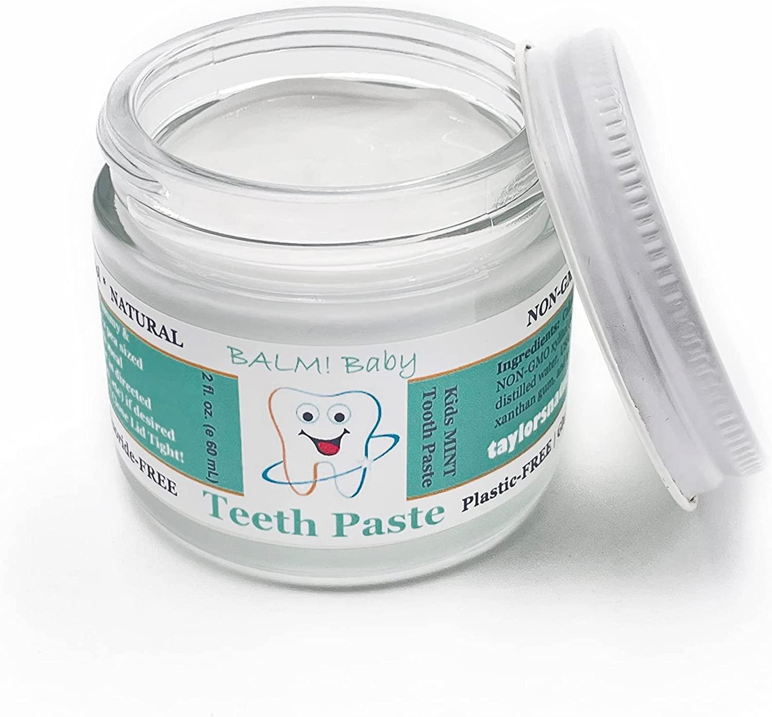Balm Baby Teeth Paste - All Natural Fluoride-Free Kids Toothpaste with ...