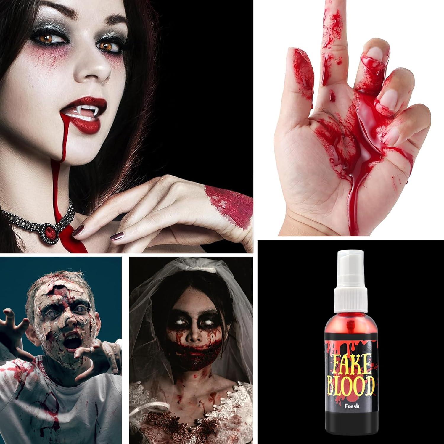 2.1oz Halloween Fake Blood Spray Realistic Washable New Fresh Blood ...