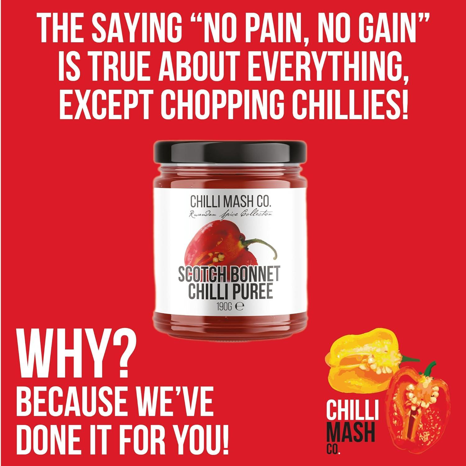 Scotch Bonnet Chilli Puree 190ml | Chilli Mash Co. Rwandan Spice ...