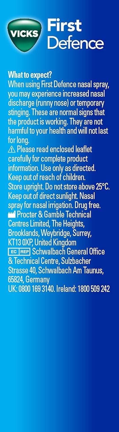 Vicks Nasal Spray 15ml for Blocked Nose Relief and Cold Virus ...