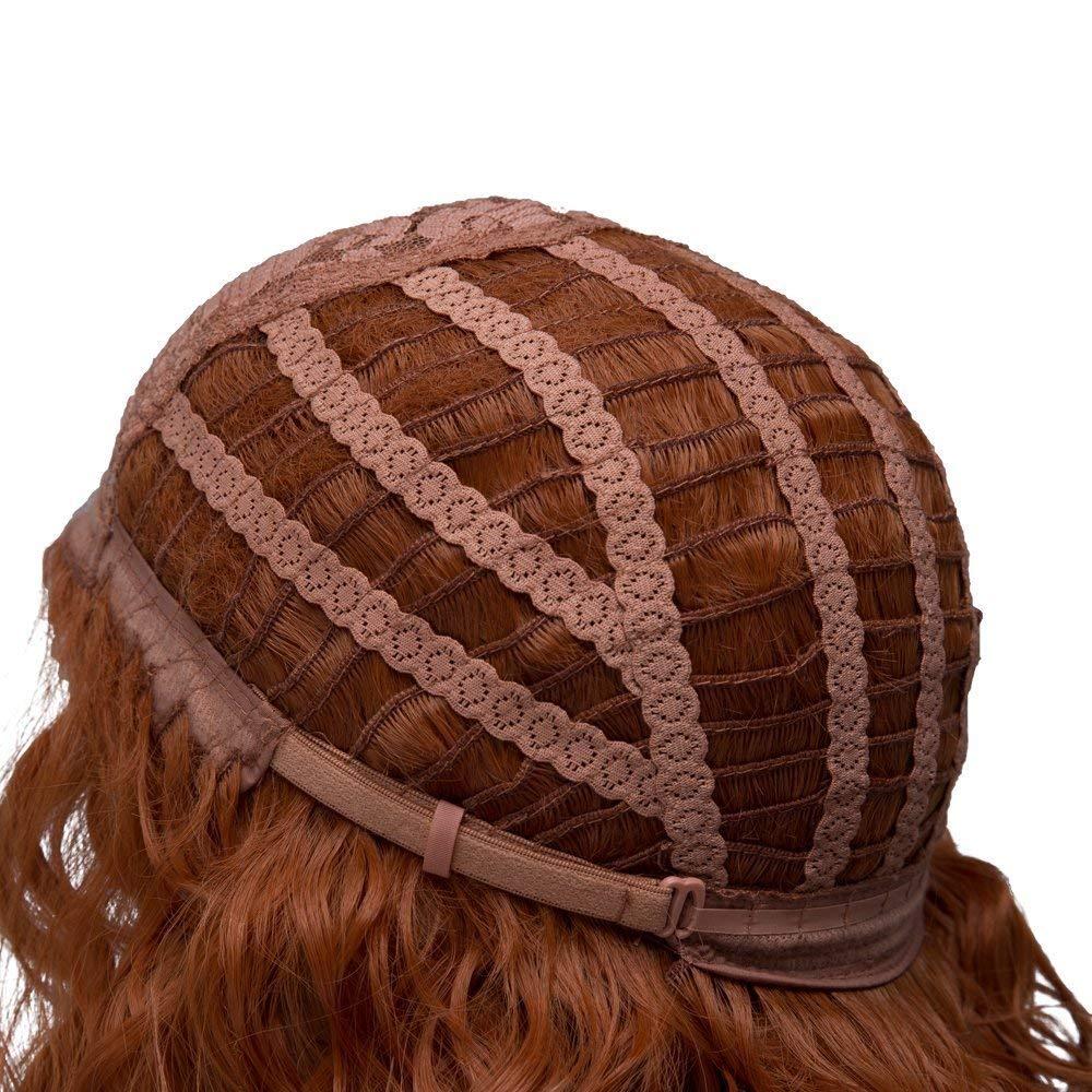 Rugelyss Long Wavy Wig 28 Inches Natural Copper Red Synthetic Kinky ...