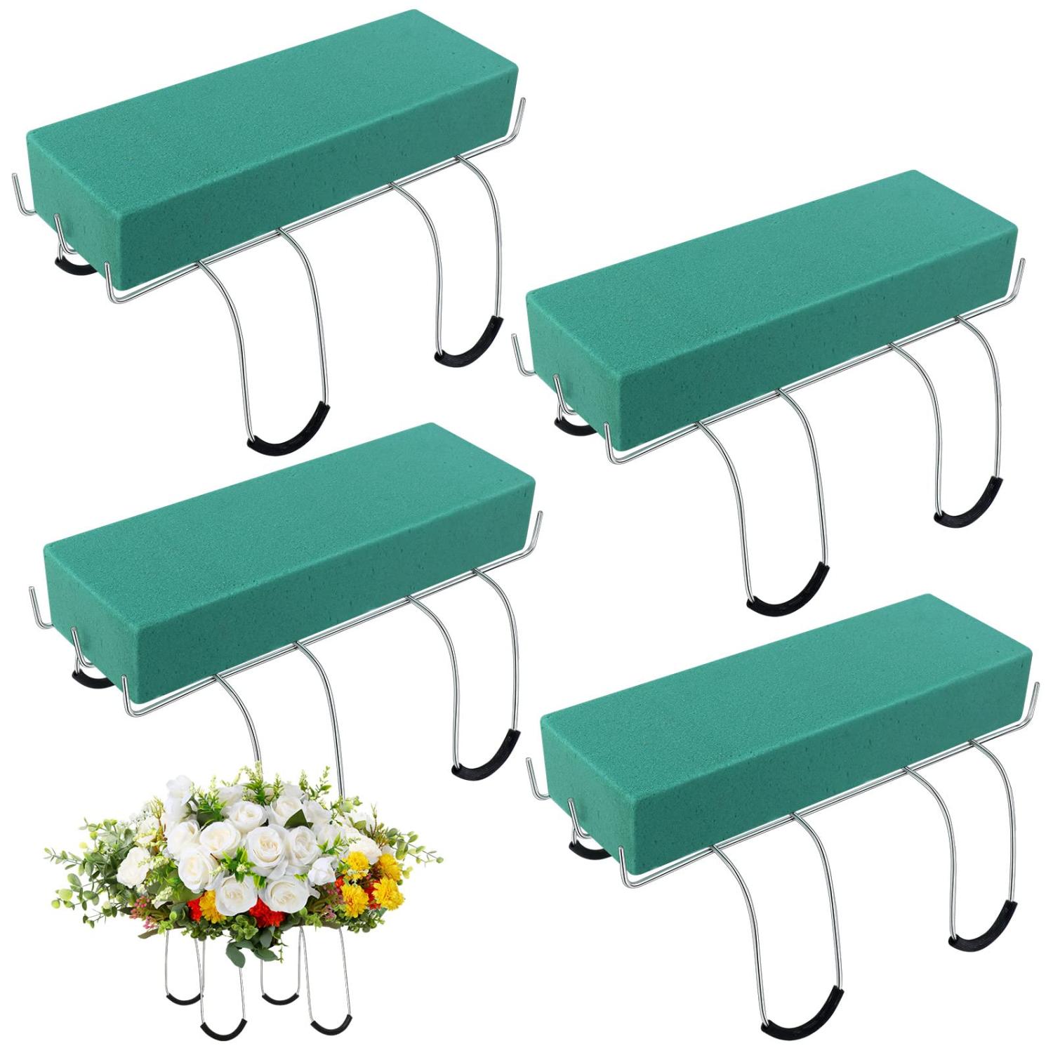 4 Pack 12 Inch Gravestone Flower Saddle for Cemetery Headstones ...