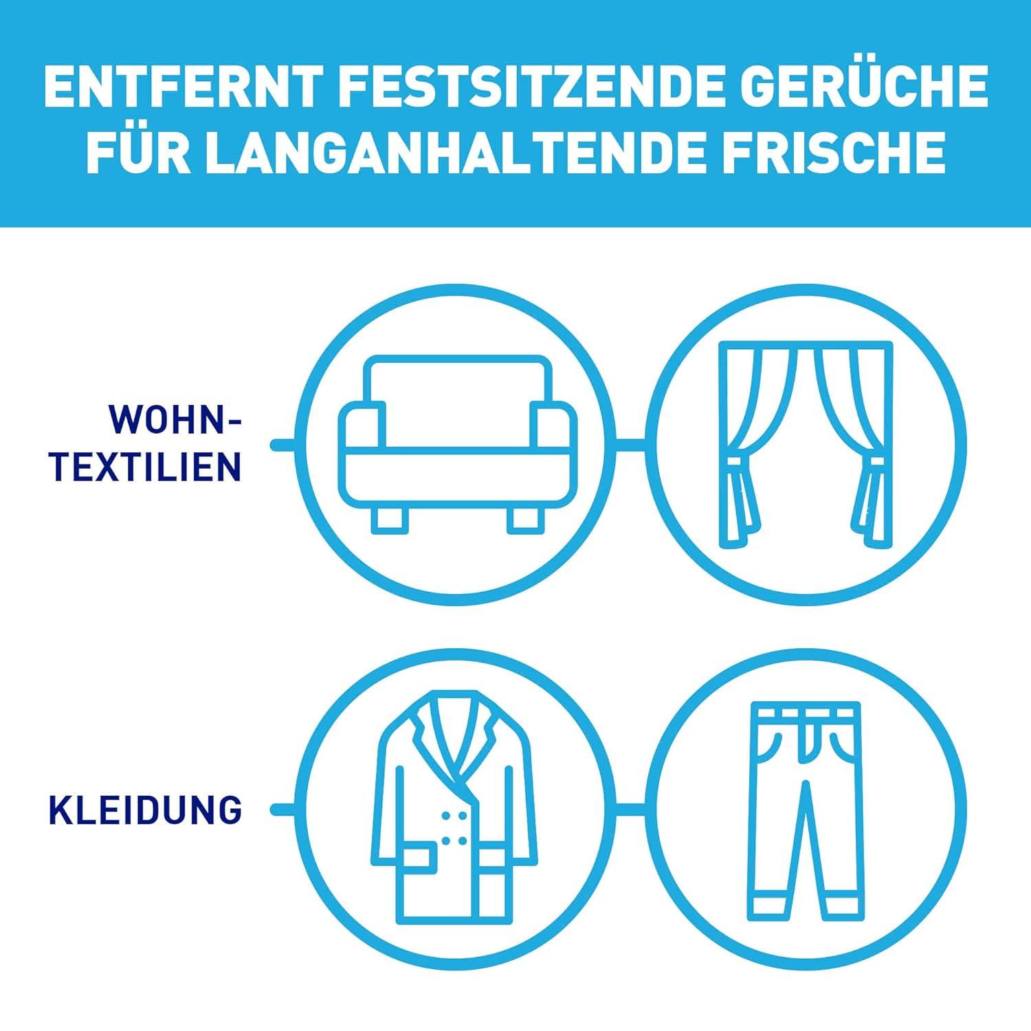 Sagrotan Hygiene Textile Fresh 500ml - Removes Odors & Bacteria for ...