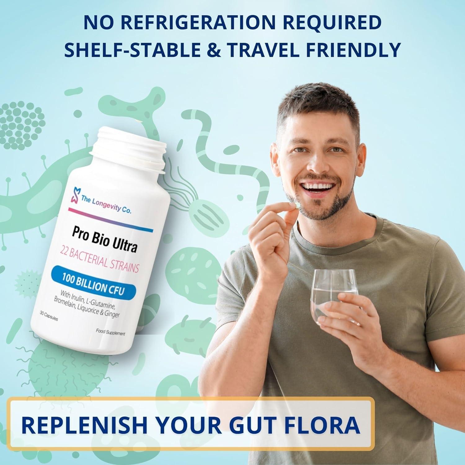 100 Billion CFU Probiotic Complex with 22 Bio Cultures, Digestive ...