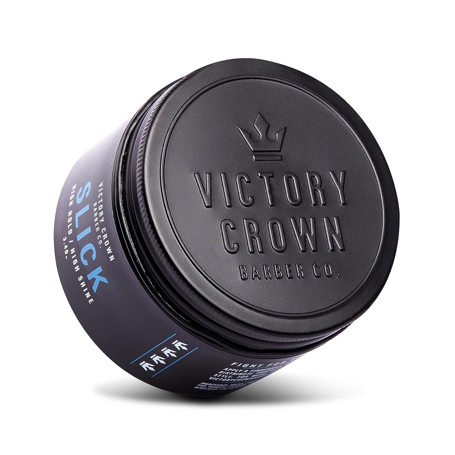 Victory Crown Slick Pomade for Men - 3.4oz | High Shine & Hold | Non ...