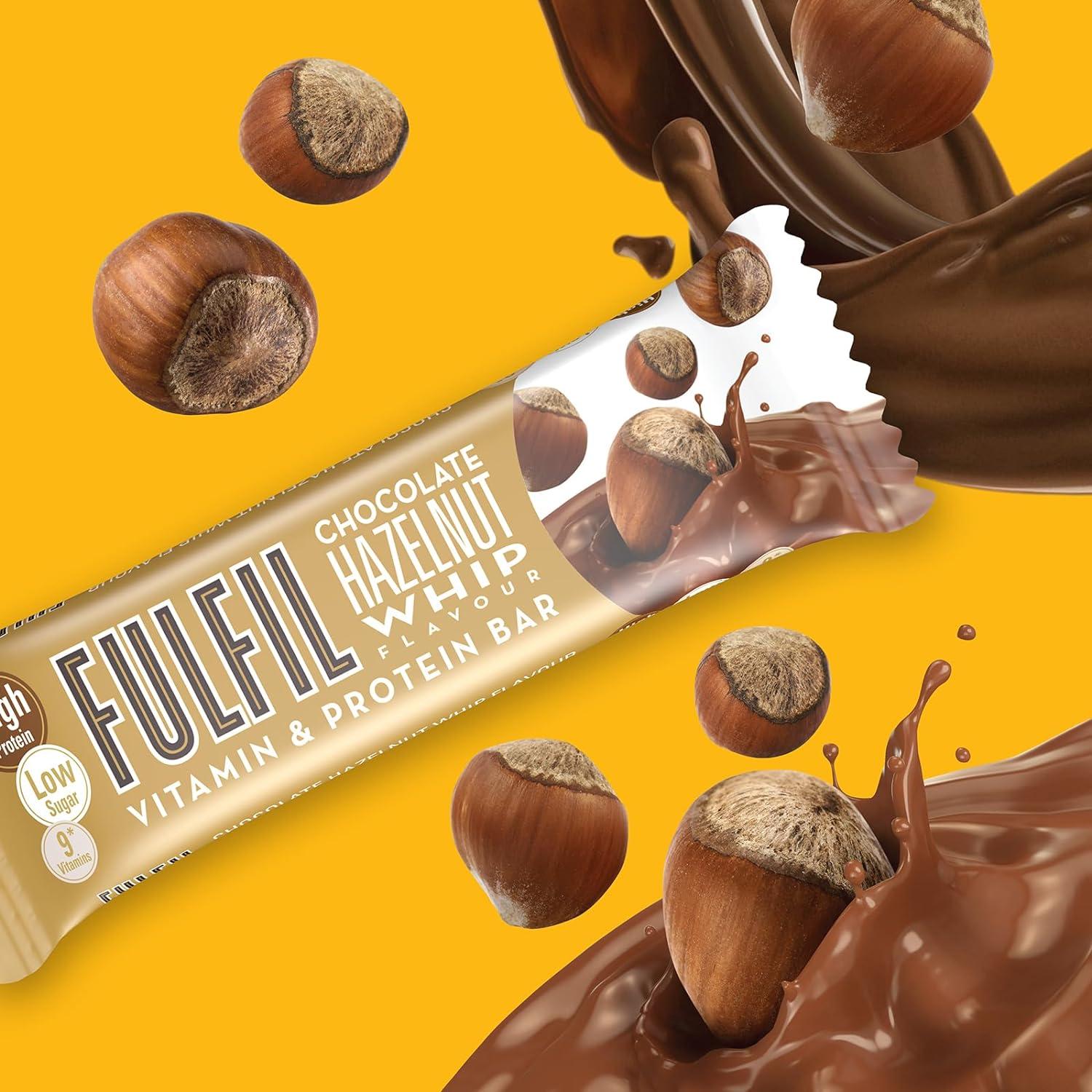Fulfil Vitamin and Protein Bar - Chocolate Hazelnut Whip Flavor (15 x ...