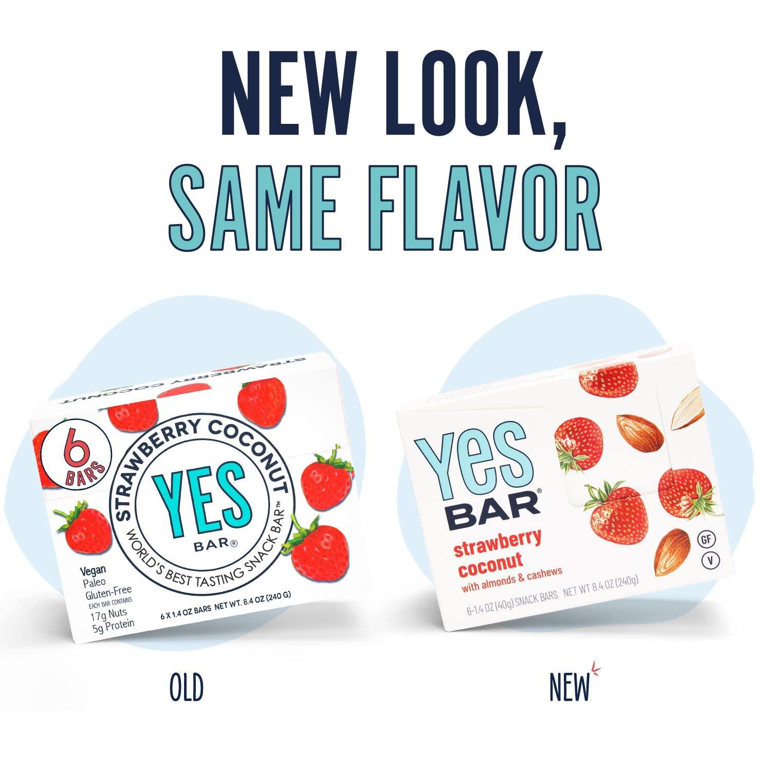 Yes Bar Snack Bar - Strawberry Coconut, 6-Pack (1.4 oz Each) | Healthy ...