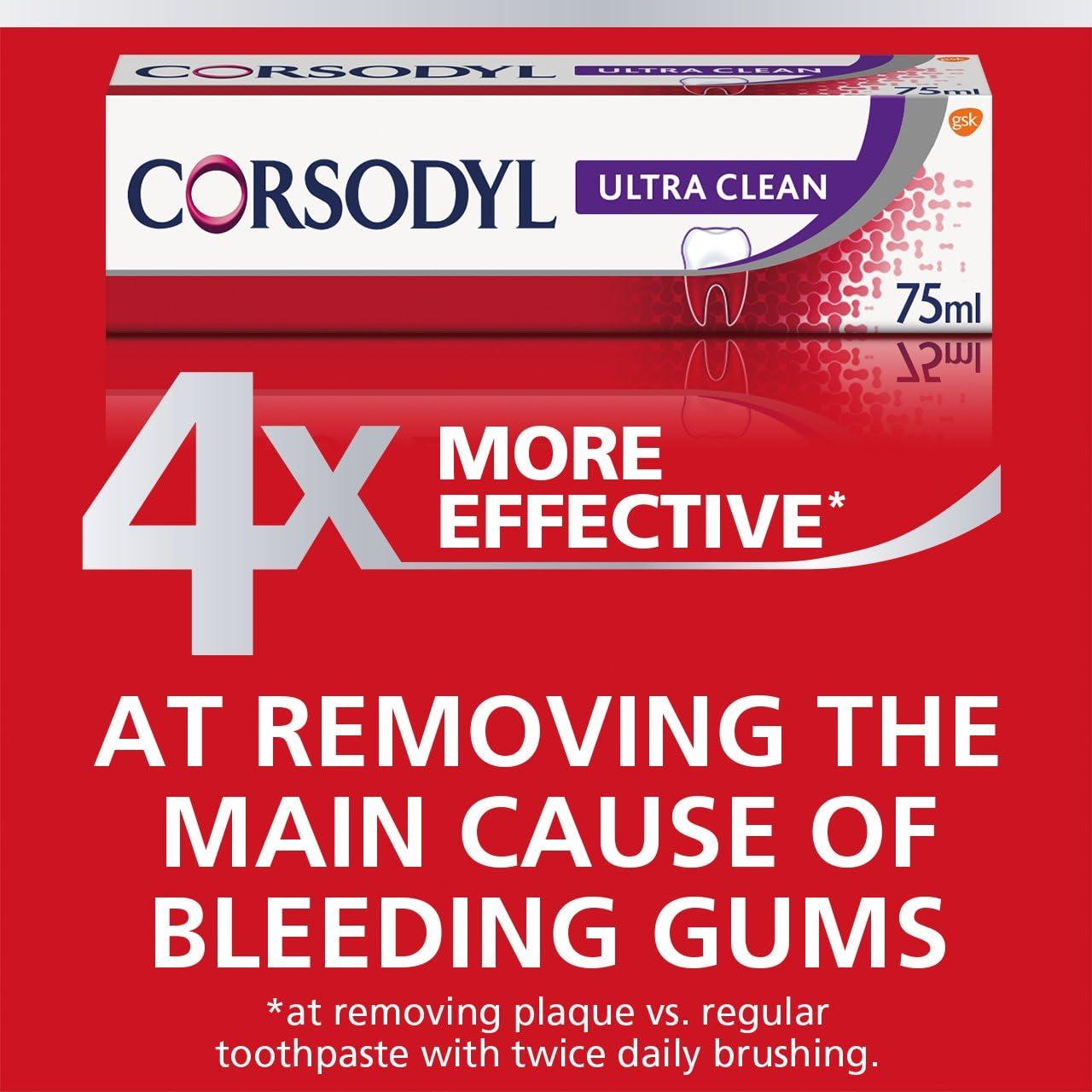 Corsodyl Gum Care Ultra Clean Toothpaste and Toothbrush Bundle ...