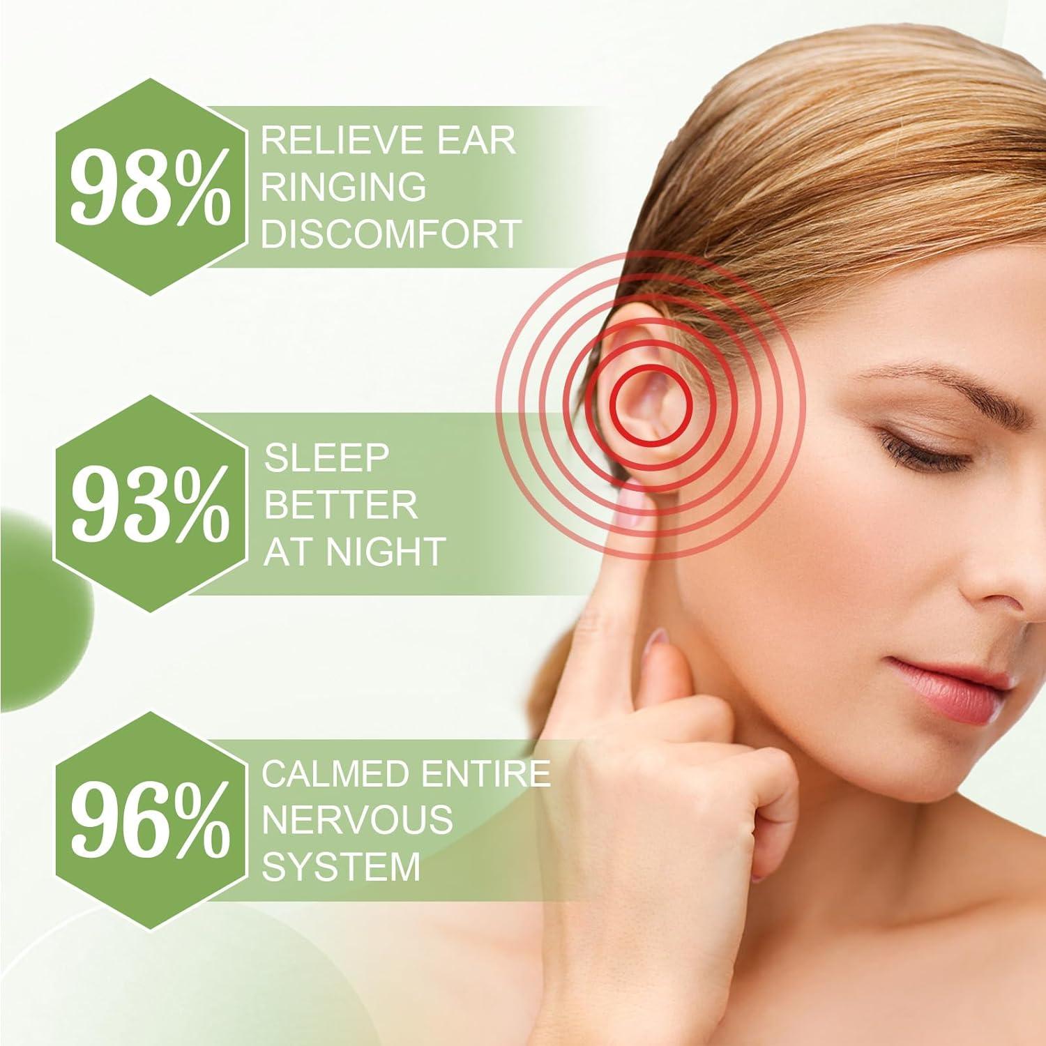 Tinnitus Relief Ear Drops 10ML + 100 Cotton Swabs | Ear Ringing & Pain ...