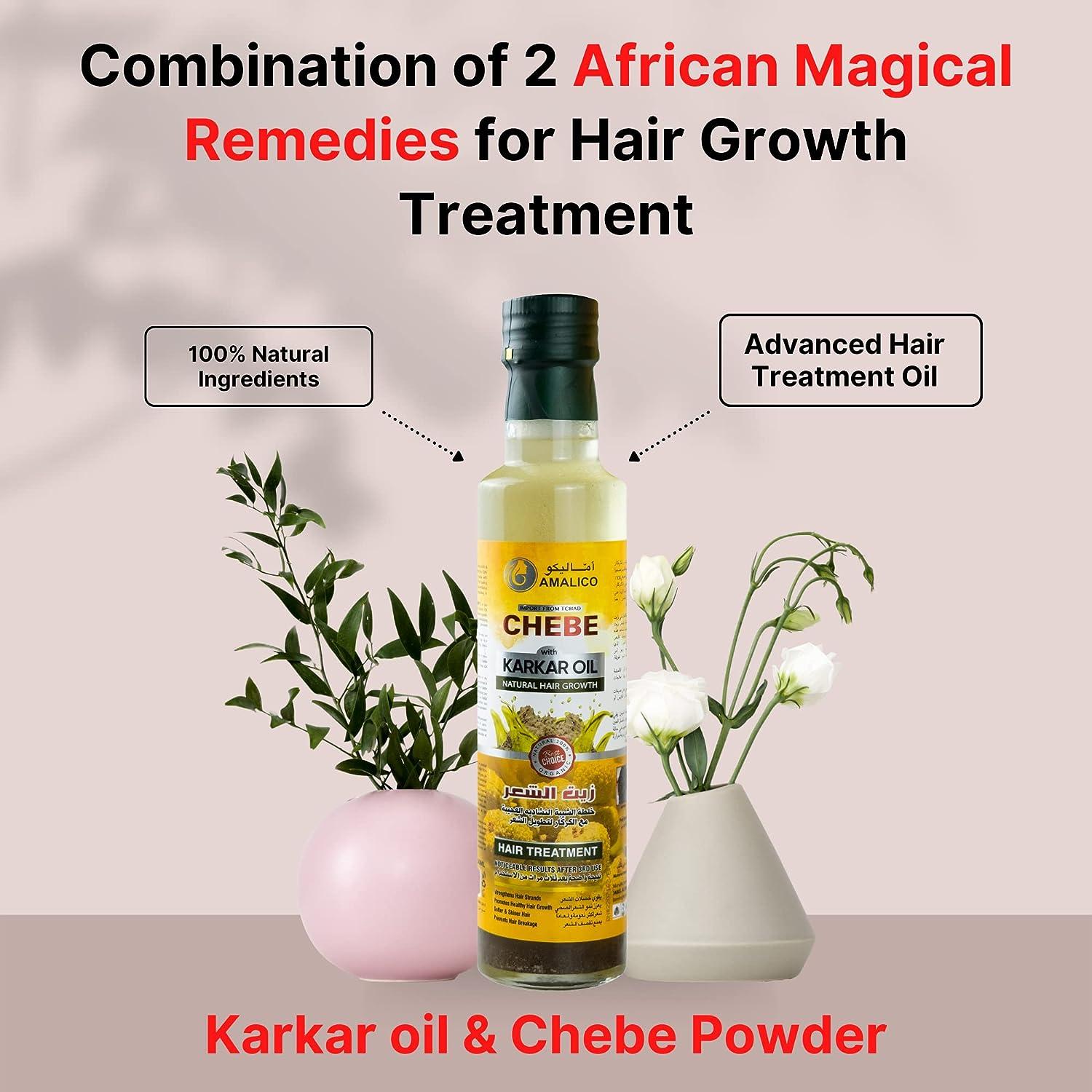 2-in-1 Karkar Oil & Chebe Powder for Hair Growth - Natural African ...