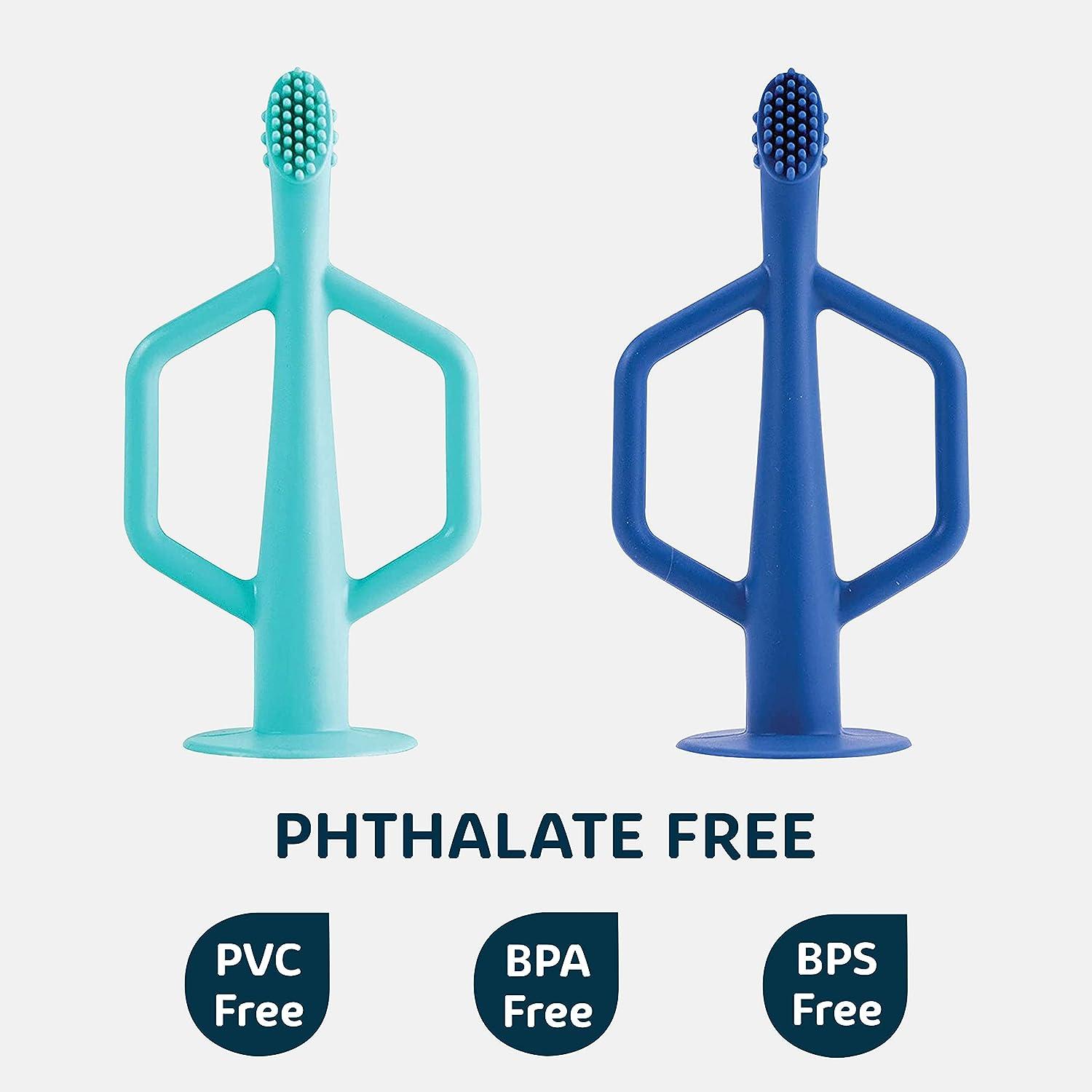 Tiny Twinkle Silicone Training Toothbrush - Flexible Baby Toothbrush ...