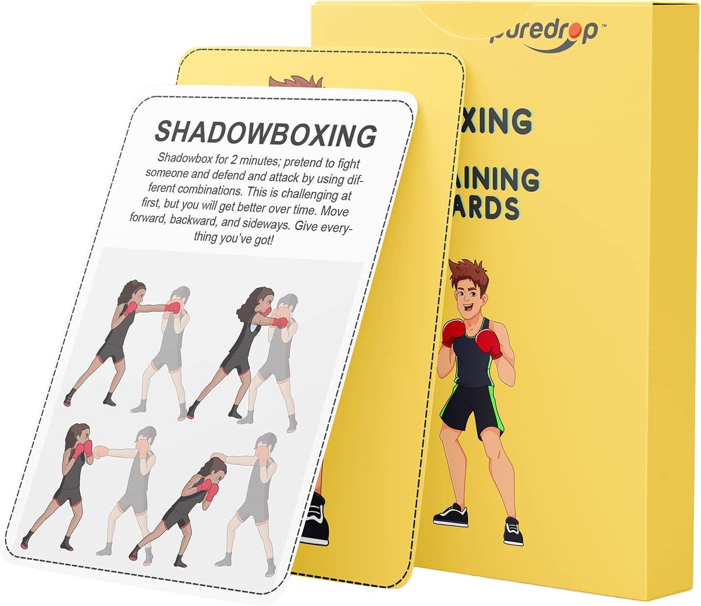Puredrop Boxing Training Drill Cards - Perfect Solo Practice Equipment ...