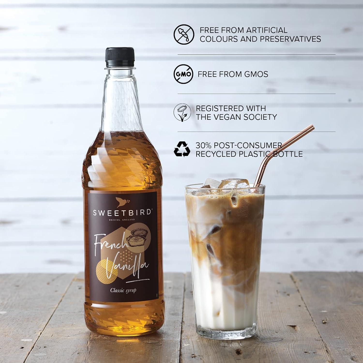 Sweetbird French Vanilla Syrup (1 Litre) - Vegan Friendly Syrup | Buy ...