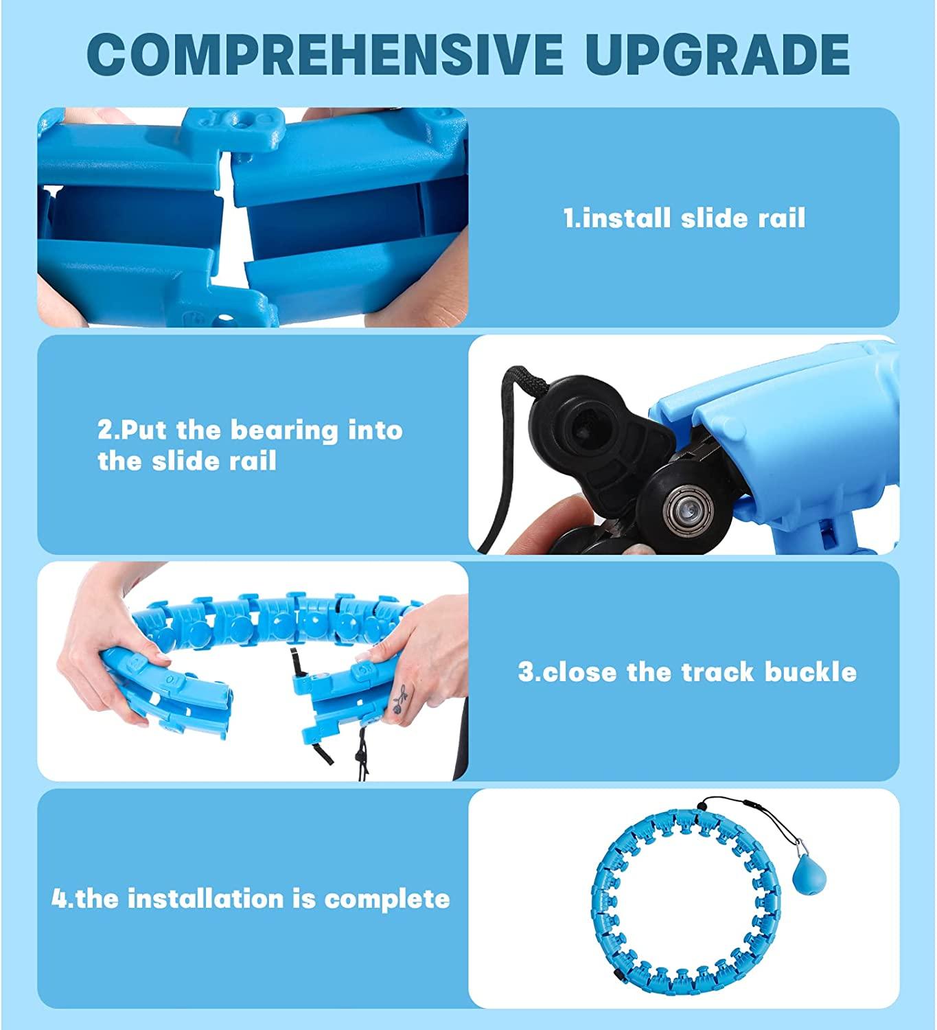 Dumoyi Smart Weighted Fit Hoop for Adults Weight Loss | 24 Detachable ...