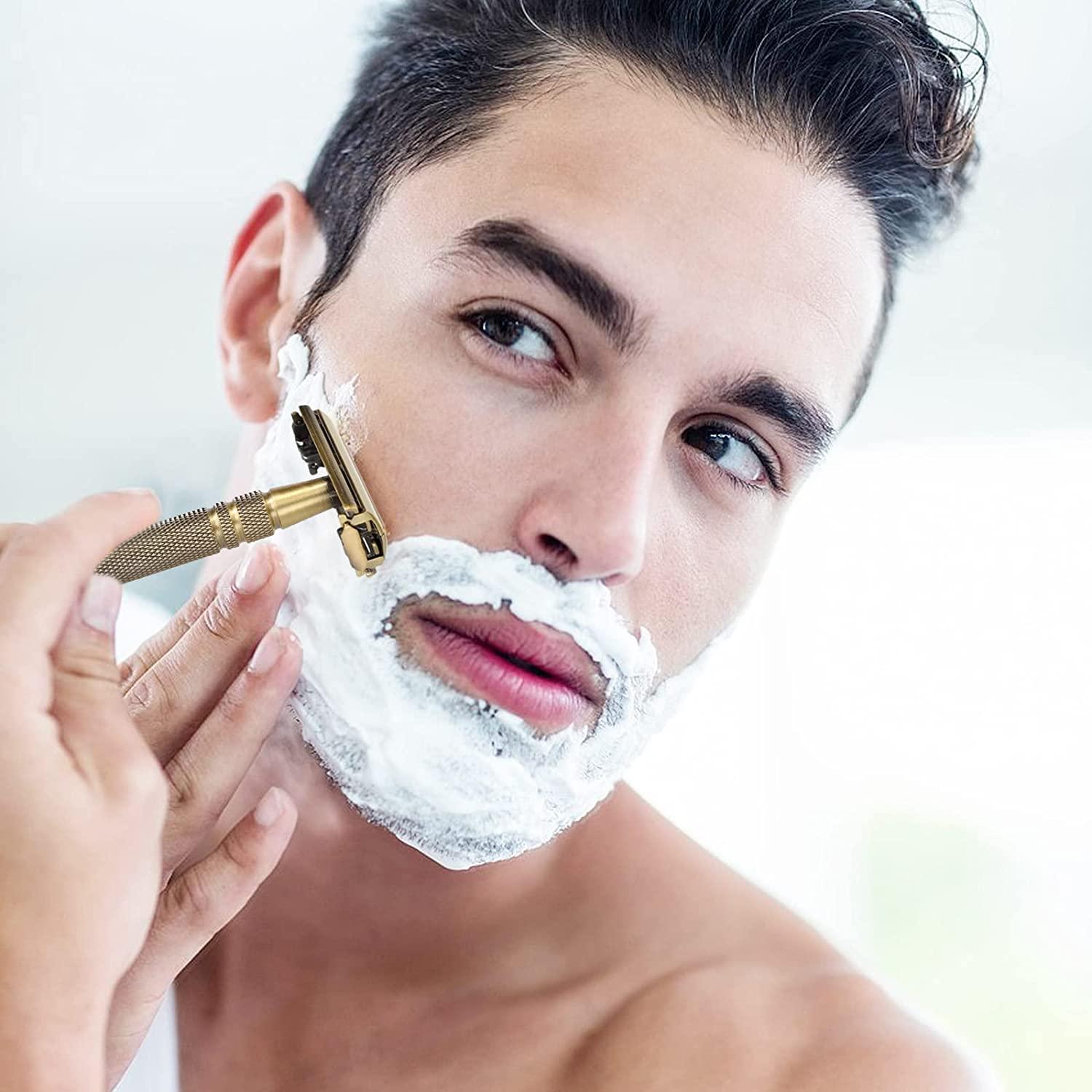 Yintal Double Edge Safety Razor - Bronze Long Handle Butterfly Open ...