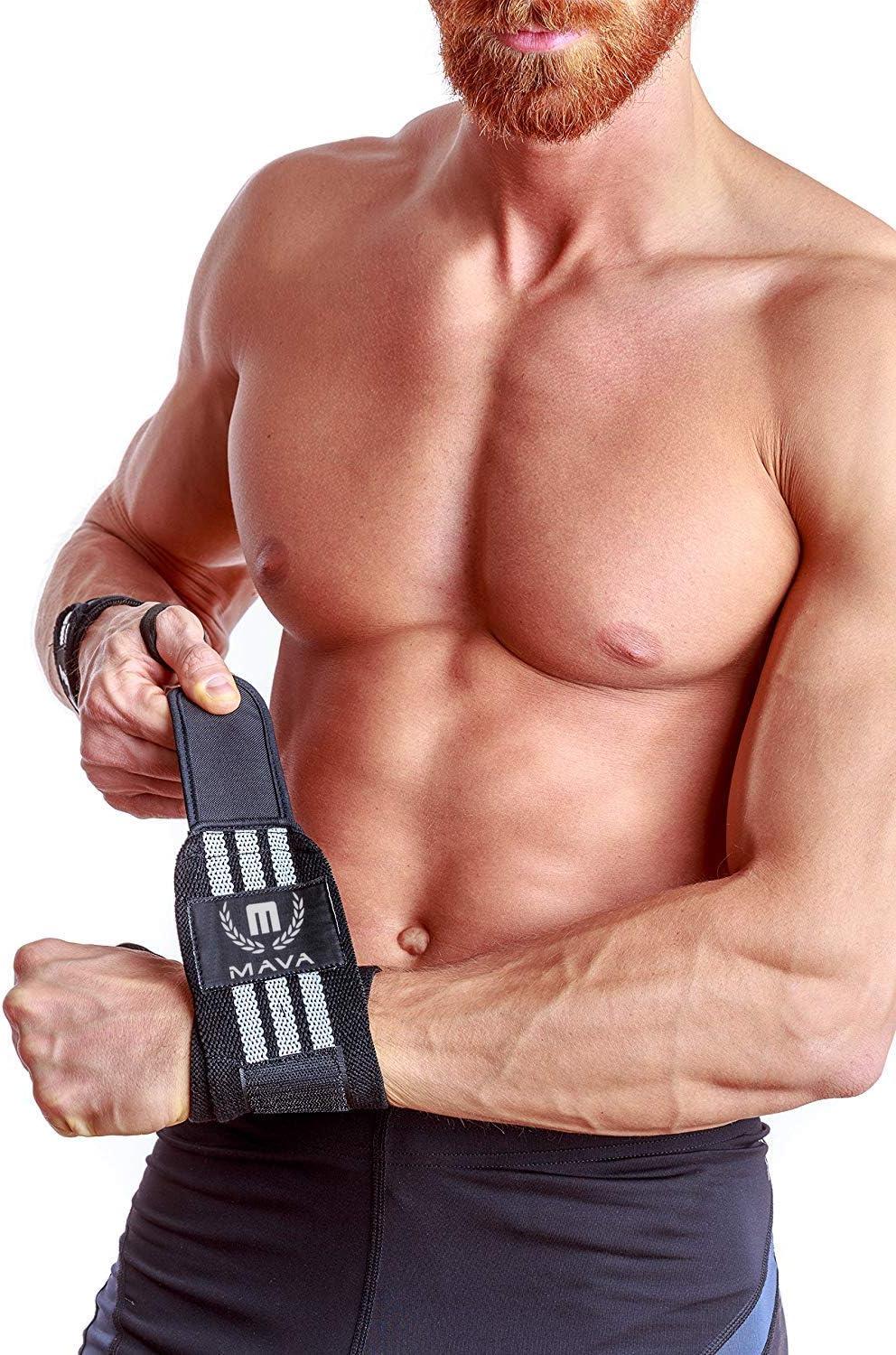 Mava Sports Double-Stitched Support Weightlifting Wrist Wraps - 18 ...