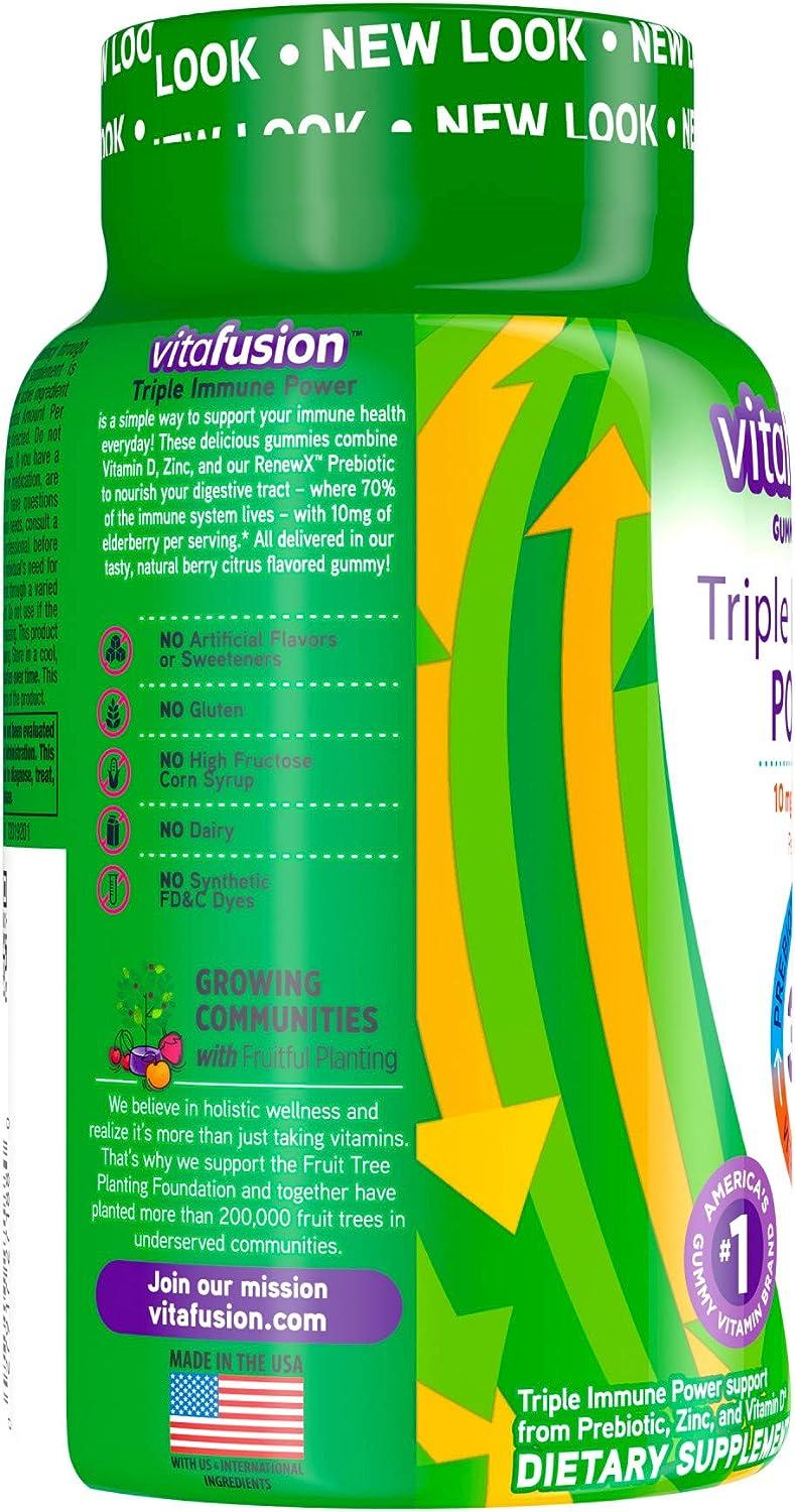 Vitafusion Triple Immune Power Gummies (60ct) - Boost Your Immunity ...