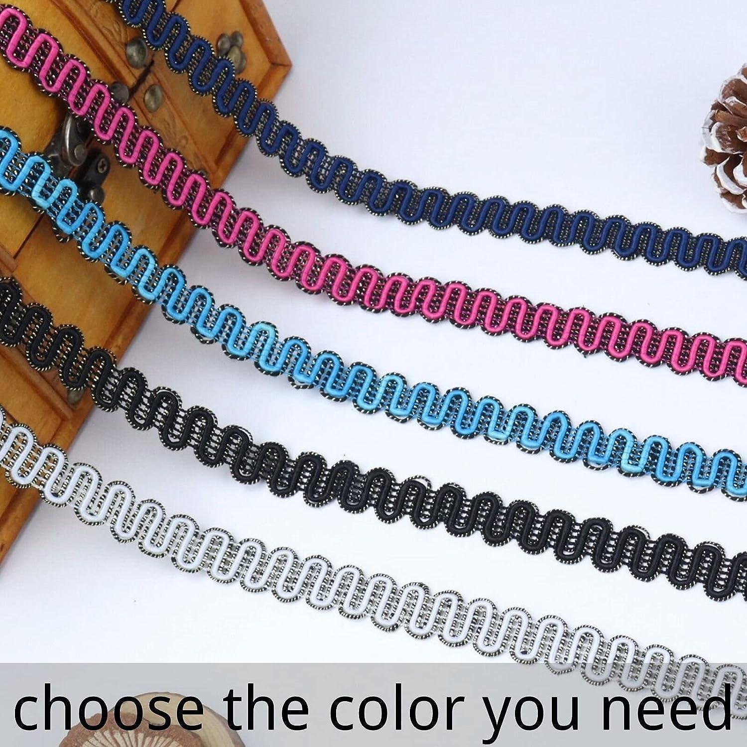 Black Braid Trim 0.6 Inch - 19 Yards Gimp Lace Trim for Sewing and ...