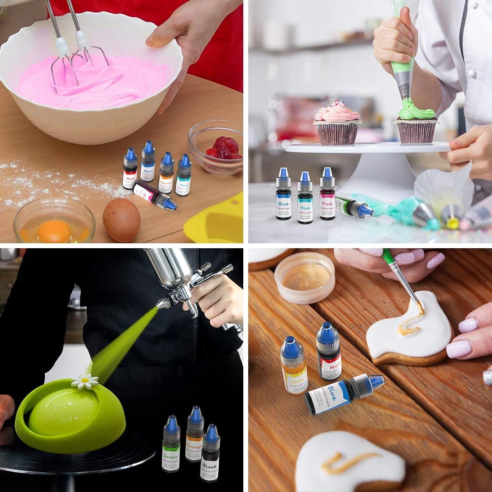Dacool Food Coloring Cake Decorating Set - 10 Concentrated Liquid ...