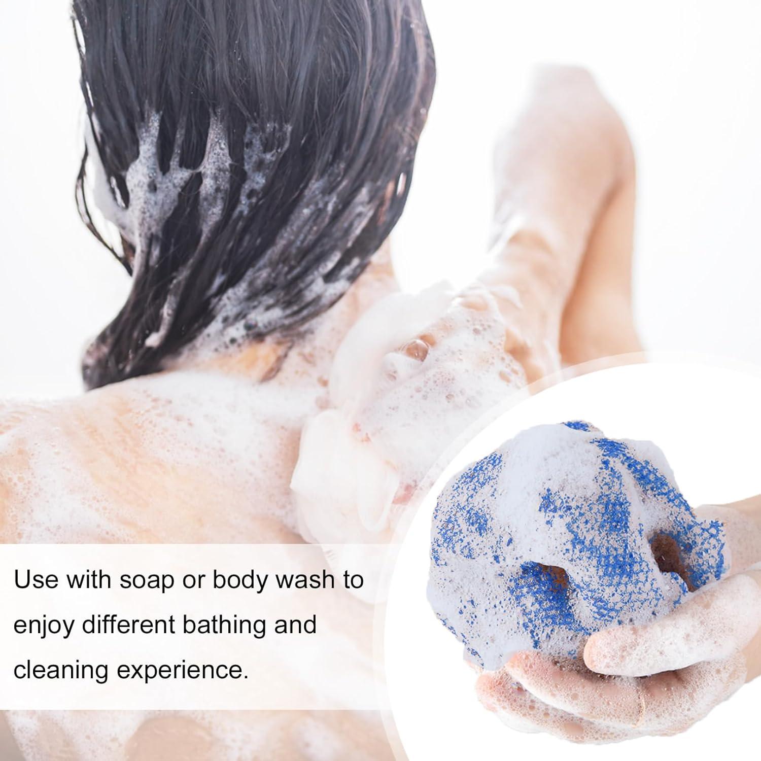 African Shower Sponge Set - 3 Pcs Nylon Body Scrubbers for Deep ...