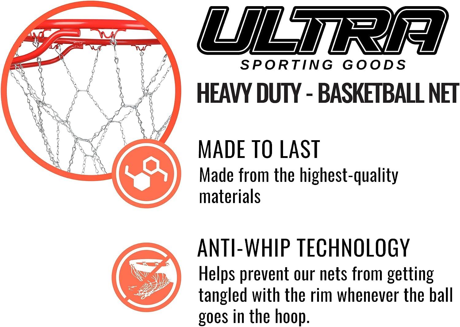 Ultra Sporting Goods Heavy Duty Basketball Net - All Weather Anti Whip ...