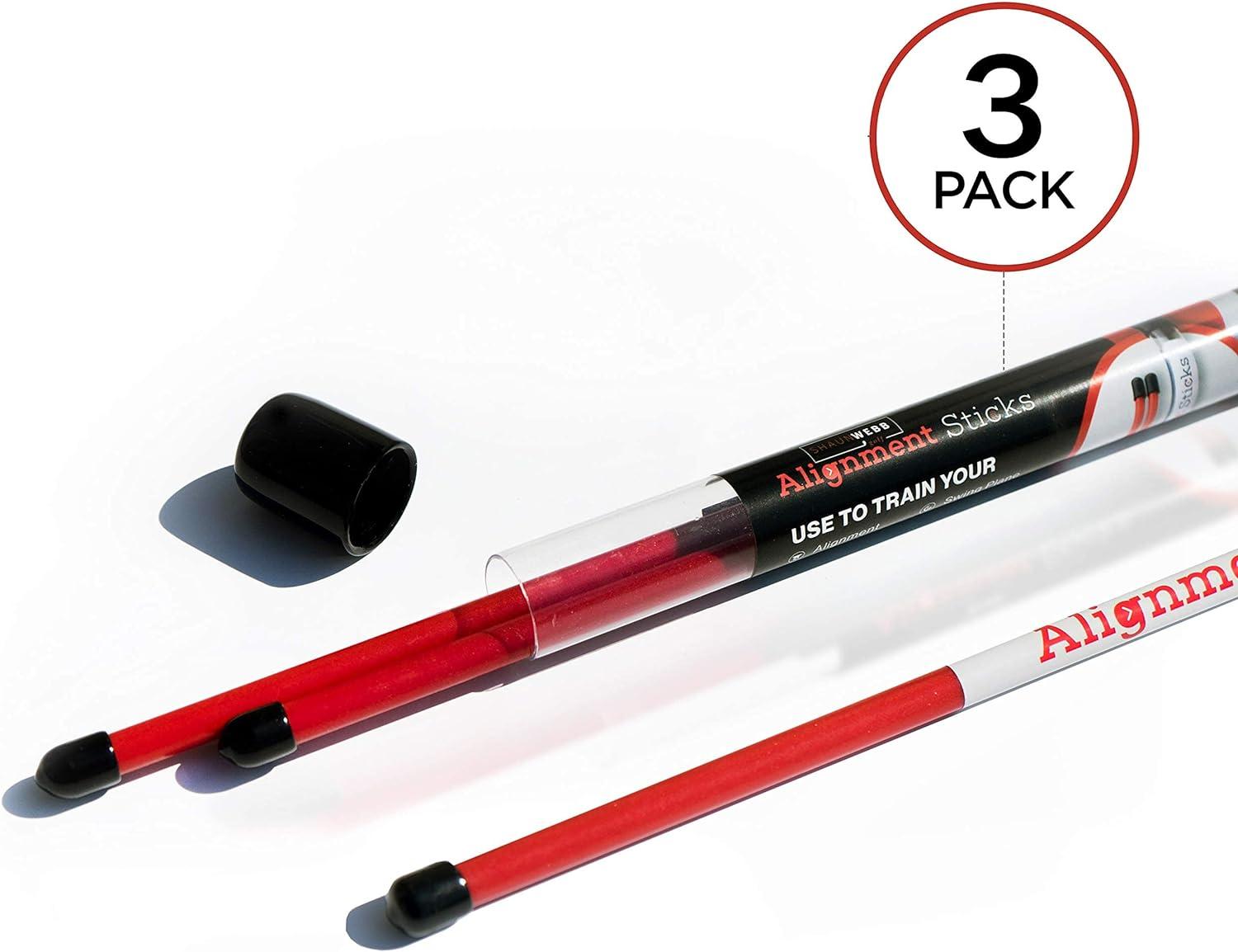 Shaun Webb PGA Golf Alignment Sticks (Pack of 3) - Improve Your Swing ...