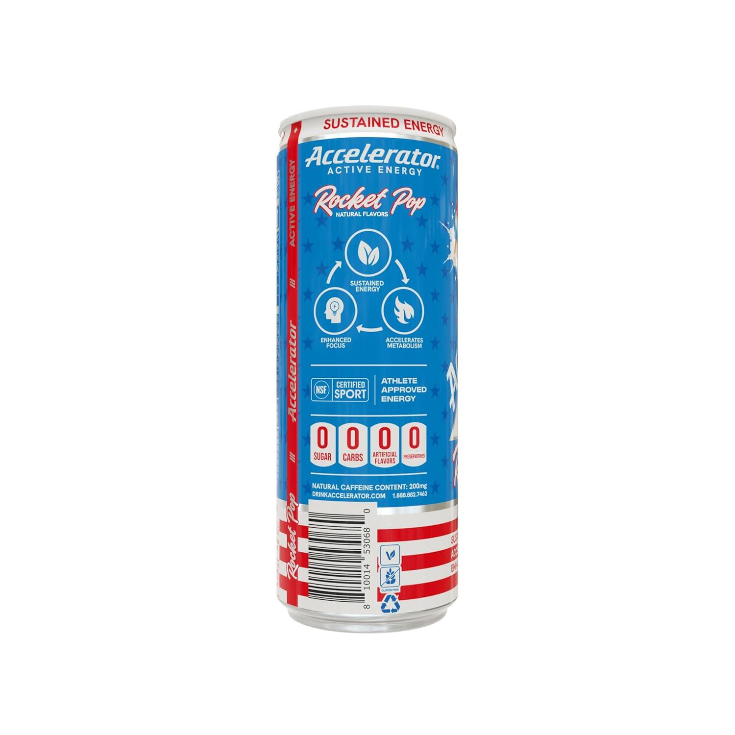 Accelerator Rocket Pop Energy Drink - 12 fl oz Can (Pack of 12) | Buy ...
