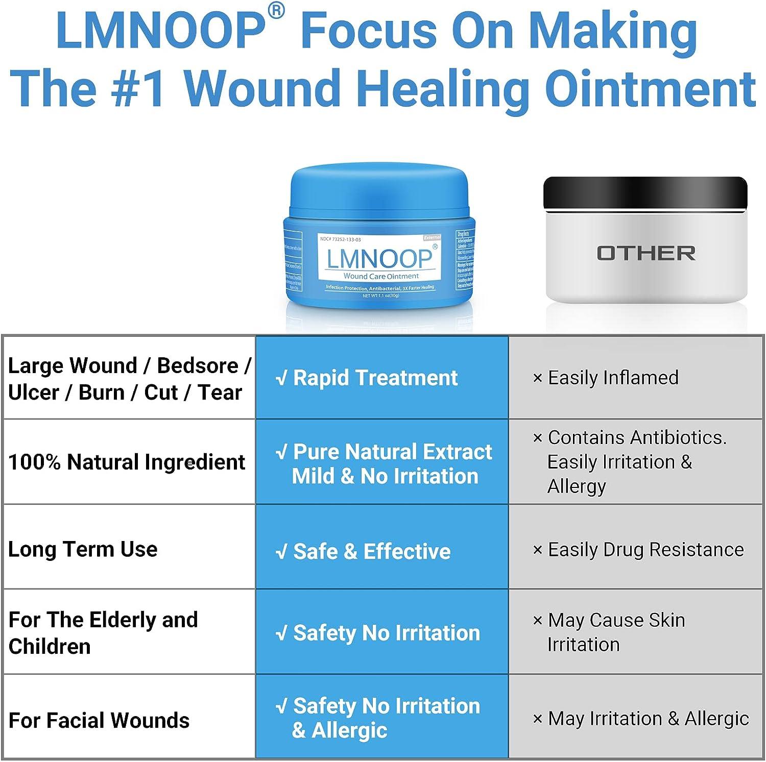 LMNOOP Wound Care Cream 1.1oz - First Aid Skin Repair Ointment for ...