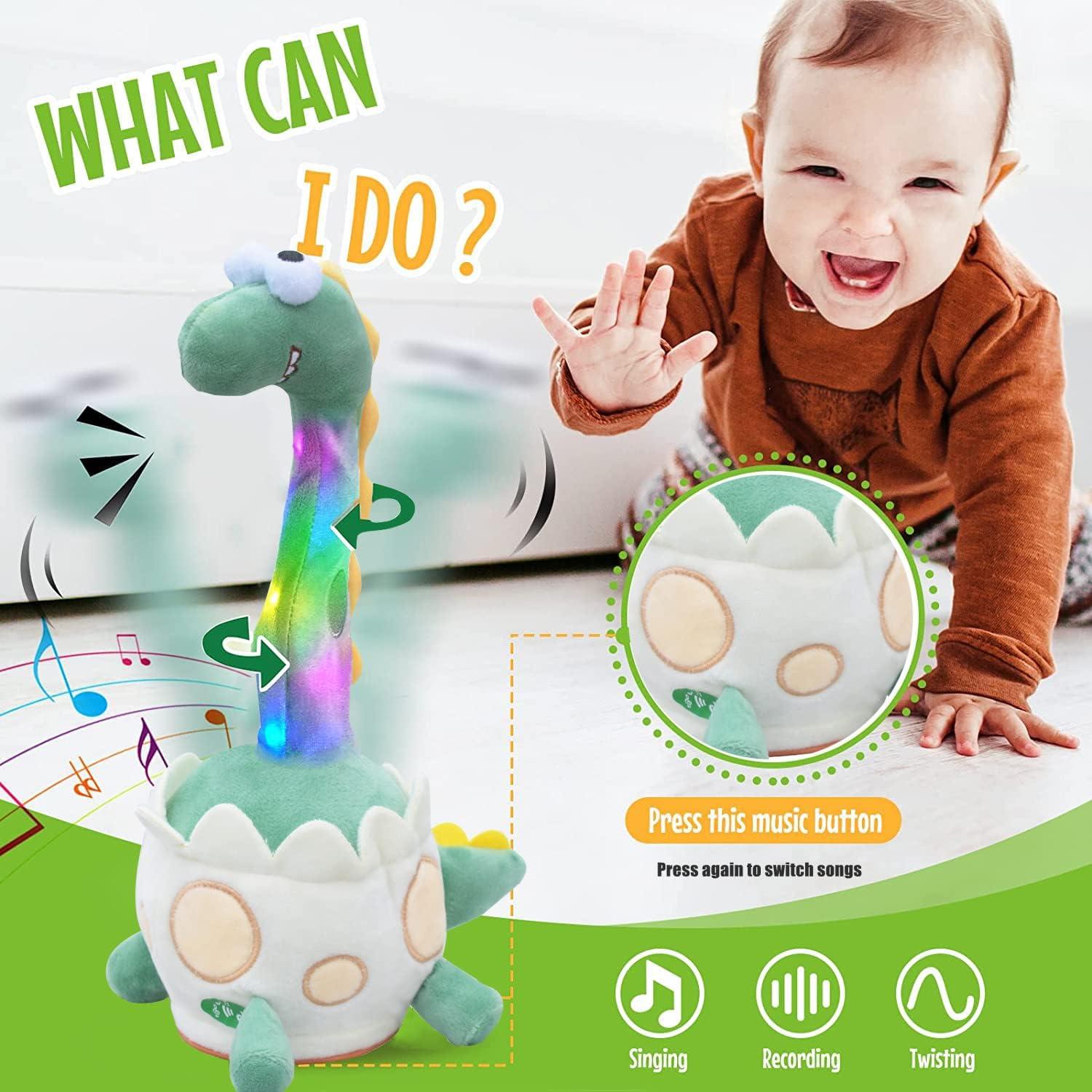 Dancing Cactus Dinosaur Toy | Interactive Talking Dino for Kids ...