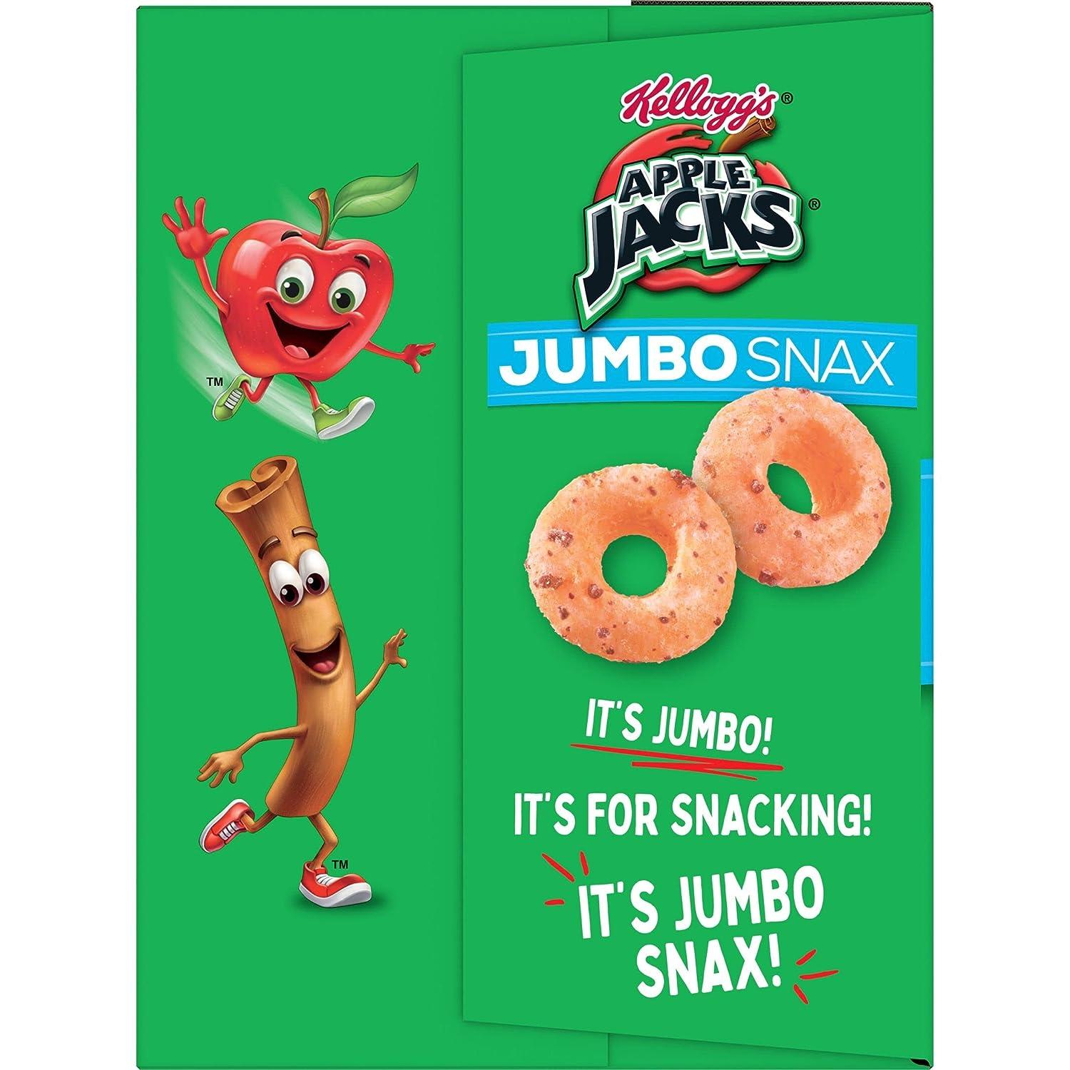 Kellogg's Apple Jacks Jumbo Snax Cereal Snacks - 5.4oz Box (12 Pouches ...