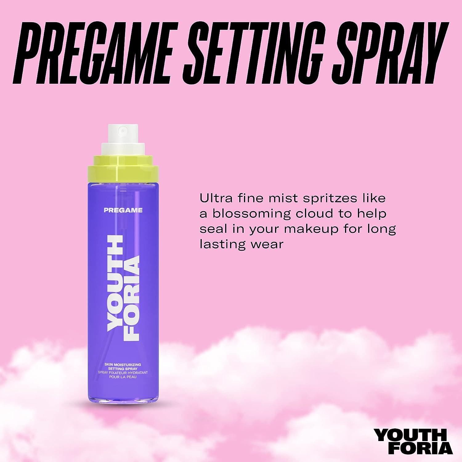 Youthforia Pregame Setting Spray: Daily Skin Moisturizing Mist for ...