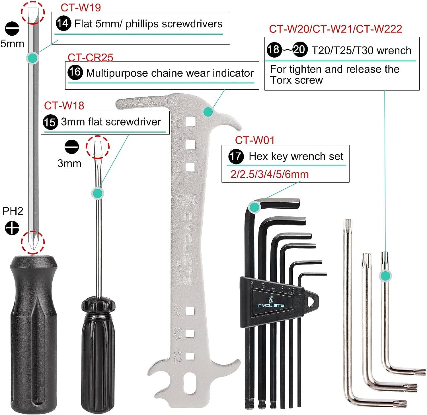 27 Piece Bike Tool Kit for Mountain/Road Bicycle Maintenance & Repair ...
