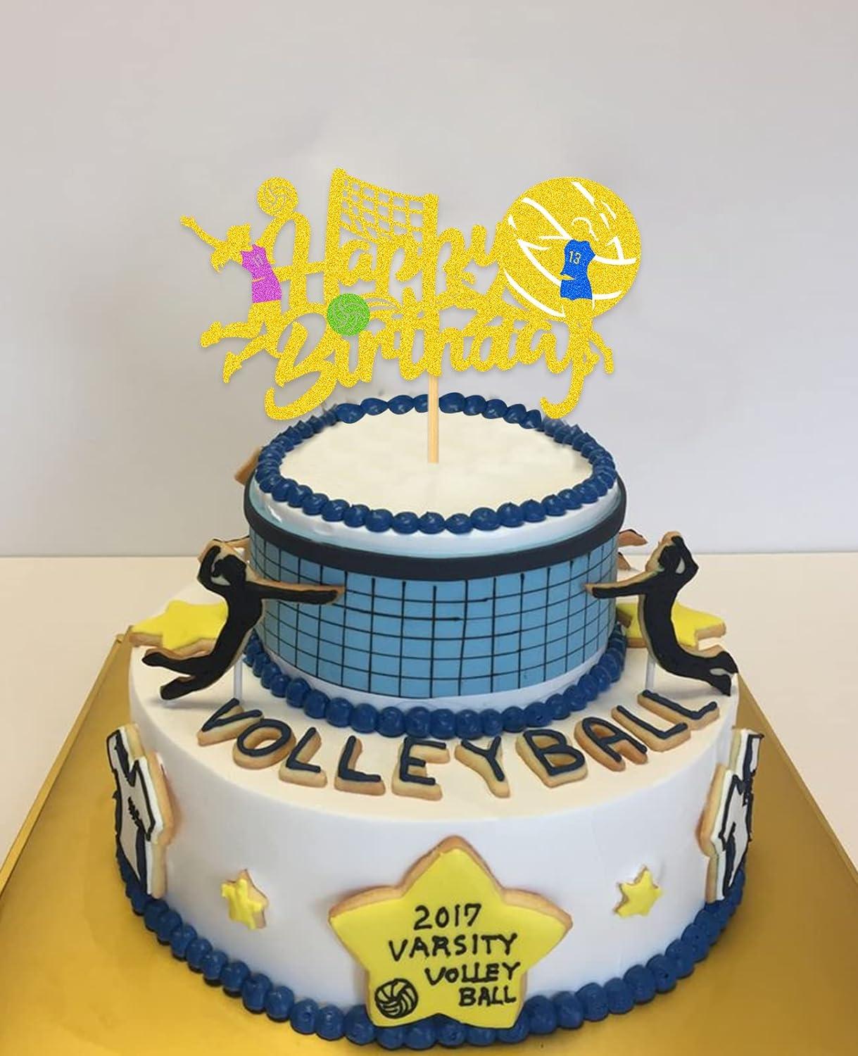 WishFirst Volleyball Cake Topper Girls Volleyball Player Cake ...