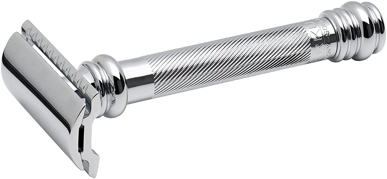 Merkur Heavy Duty Long Barber Pole Safety Razor, Chrome
