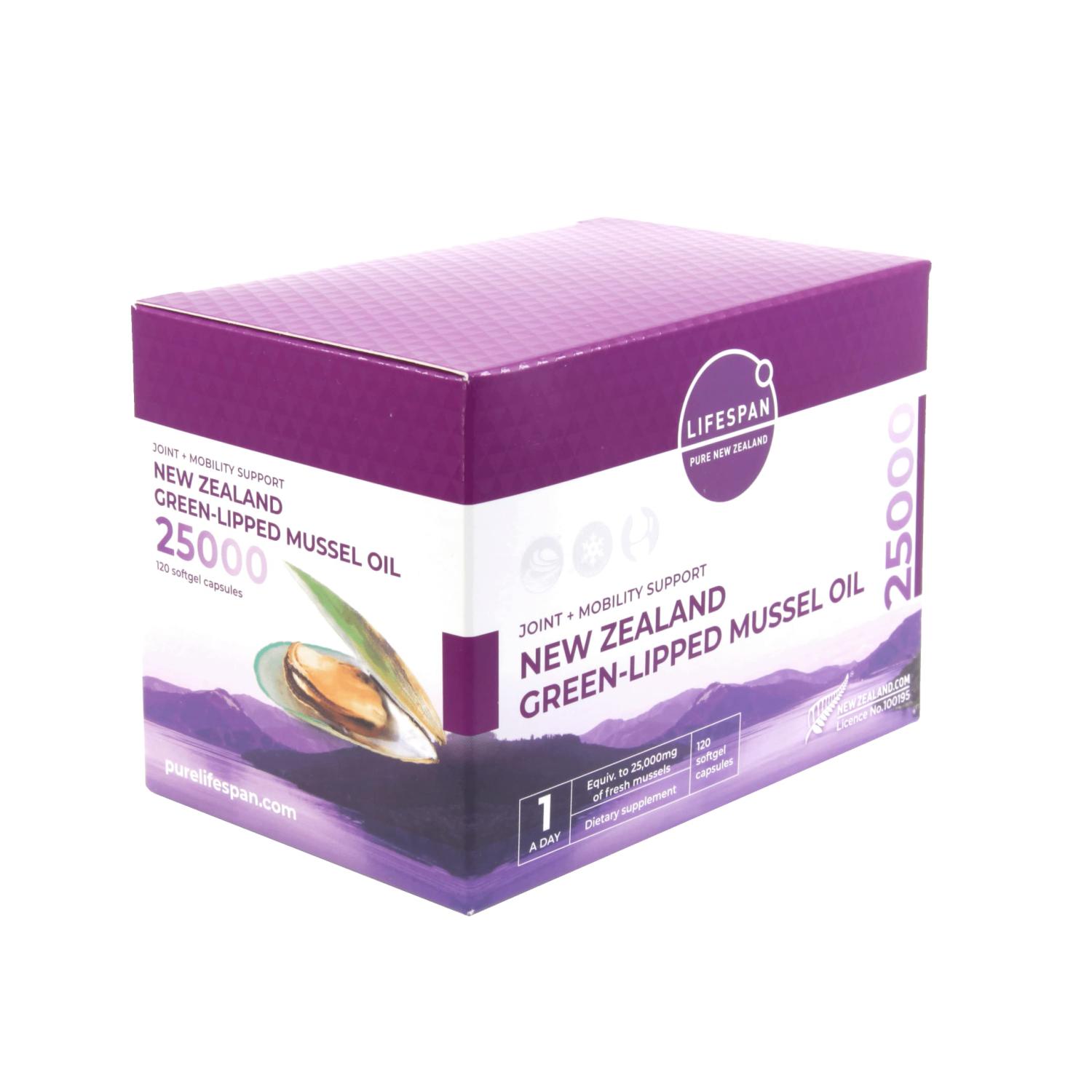 Lifespan Ultra-Flex 25000 Green Lipped Mussel Oil (120 Capsules) - 2 ...