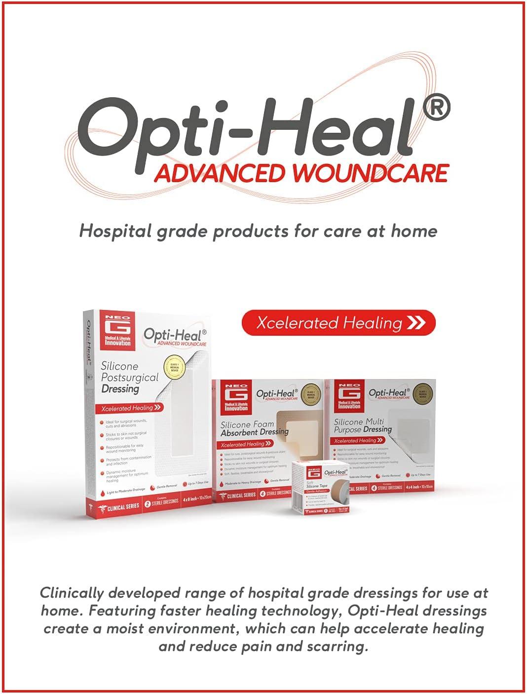 Neo G Opti-Heal Silicone Medical Tape 1 x 3.3 yd - Sensitive Skin ...