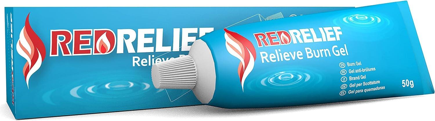 RedRelief Emergency Burn Gel 50g Tube - Soothing & Cooling Dressing for ...
